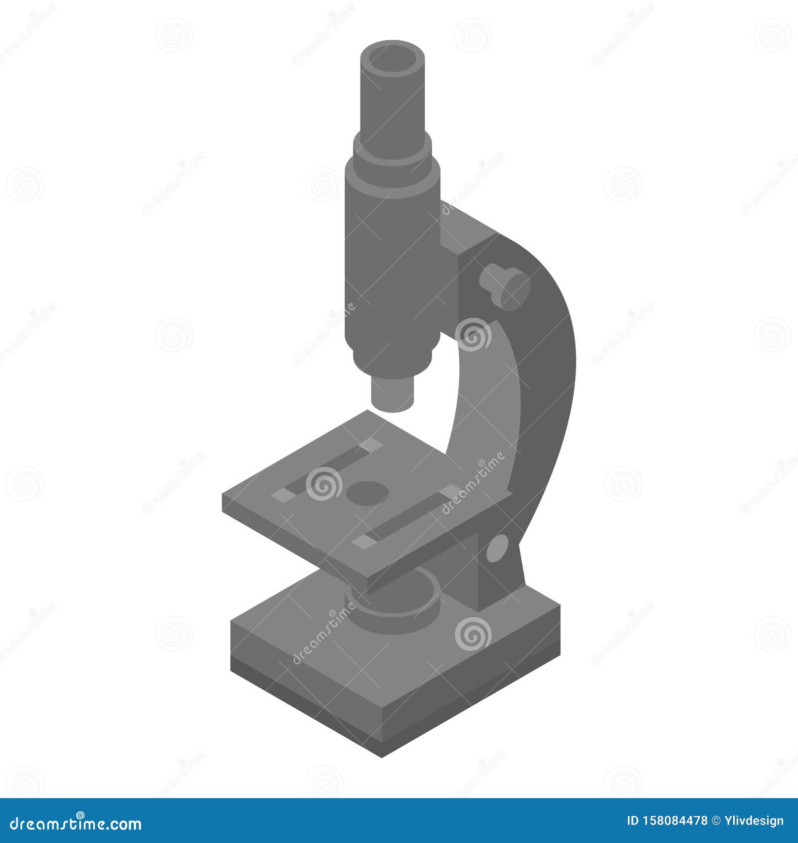 Black Microscope Icon, Isometric Style Stock Vector - Illustration of ...