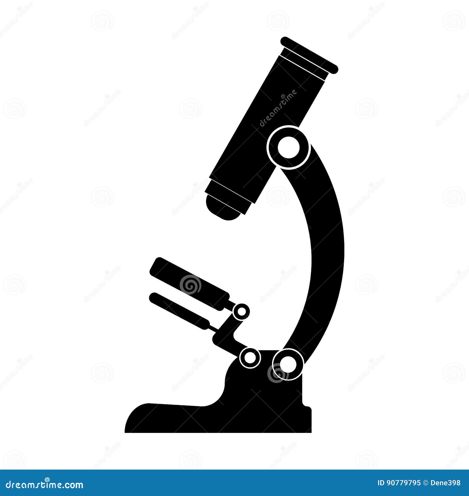Black microscope icon stock vector. Illustration of analyzing - 90779795