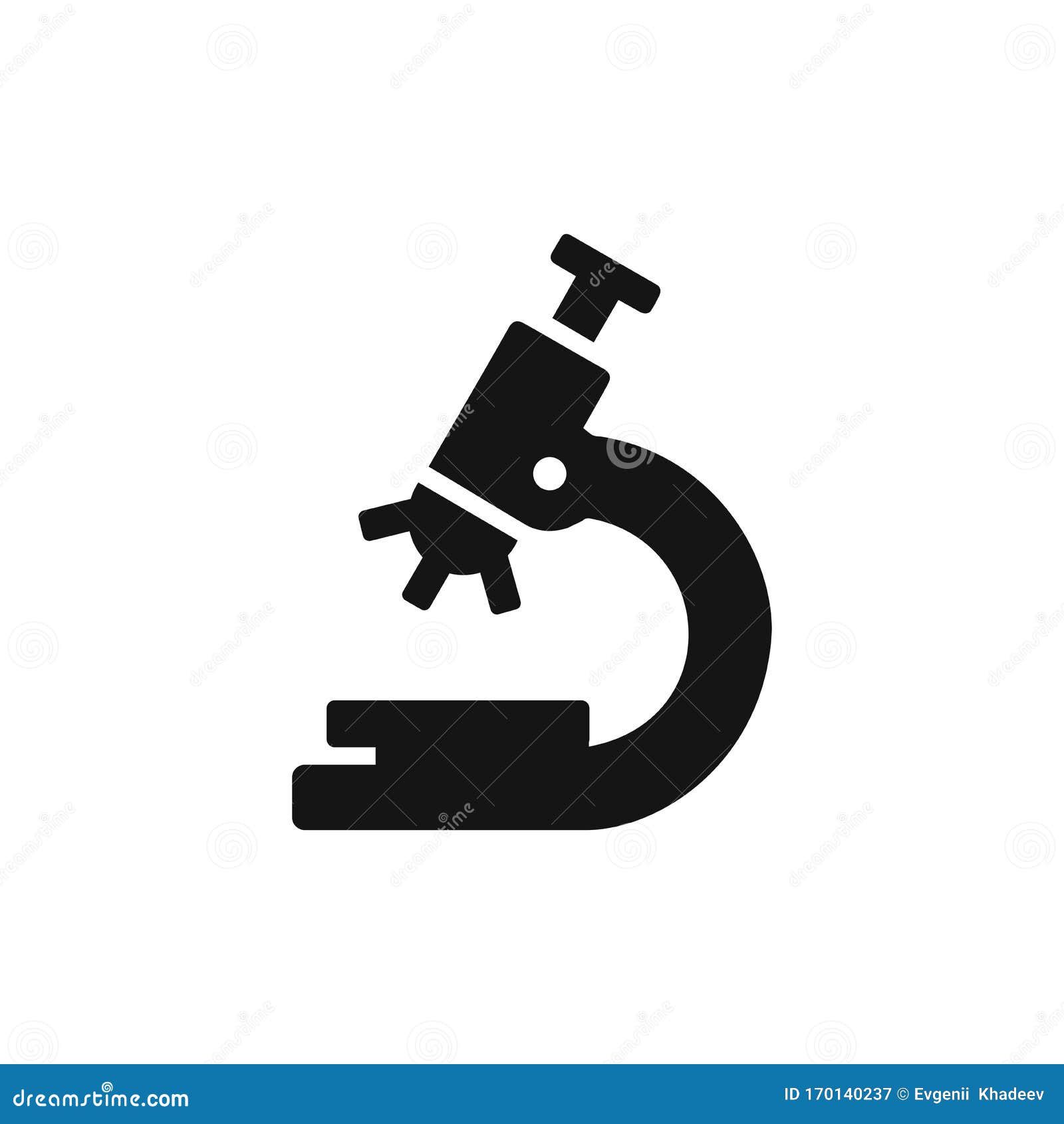 Black Microscope Icon Isolated On Transparent Background. Chemistry ...