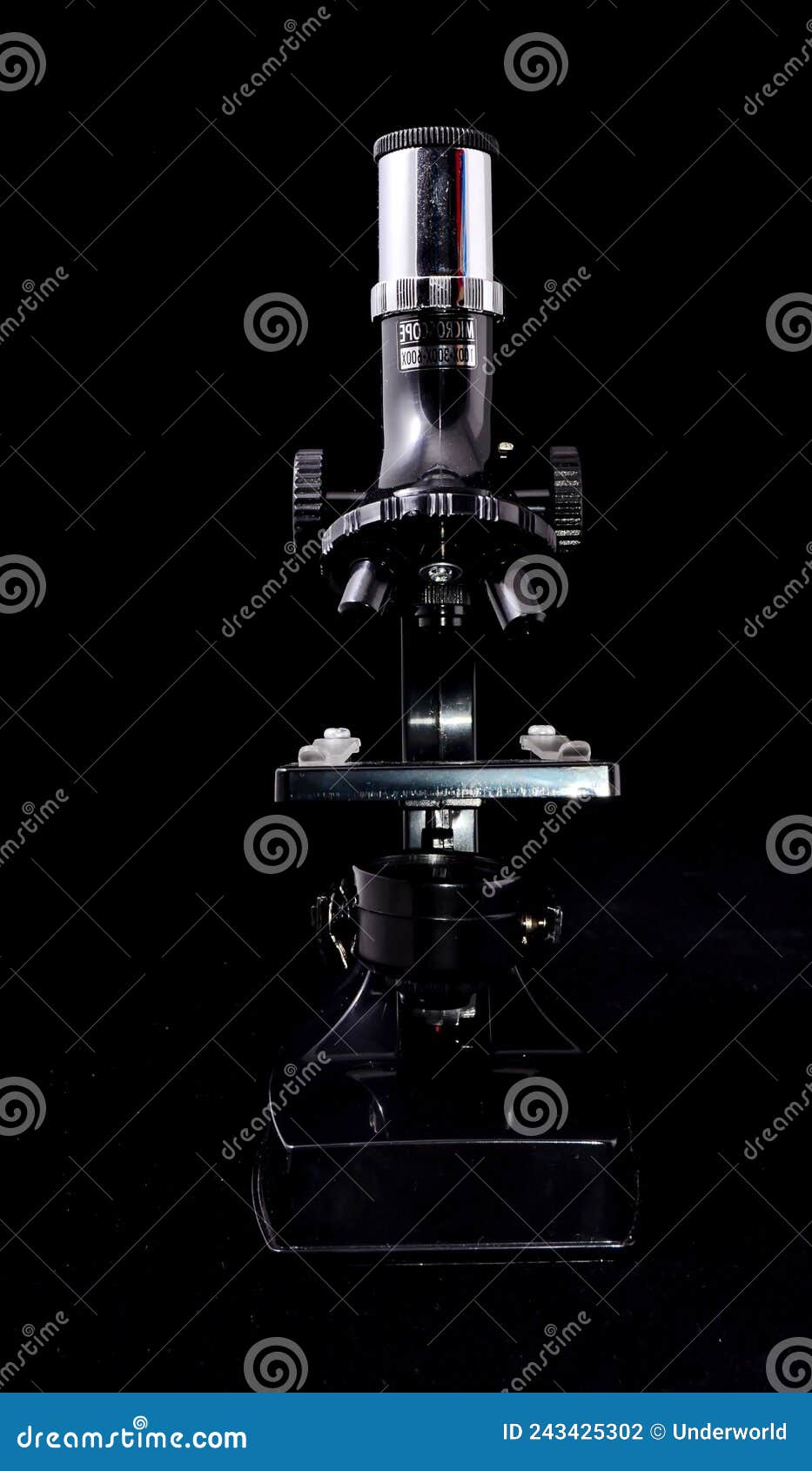 Black Microscope stock photo. Image of science, laboratory - 243425302
