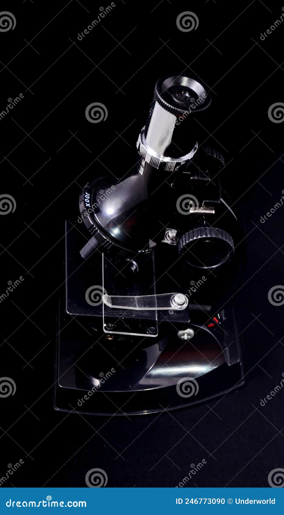Black Microscope stock photo. Image of laboratory, biology - 246773090