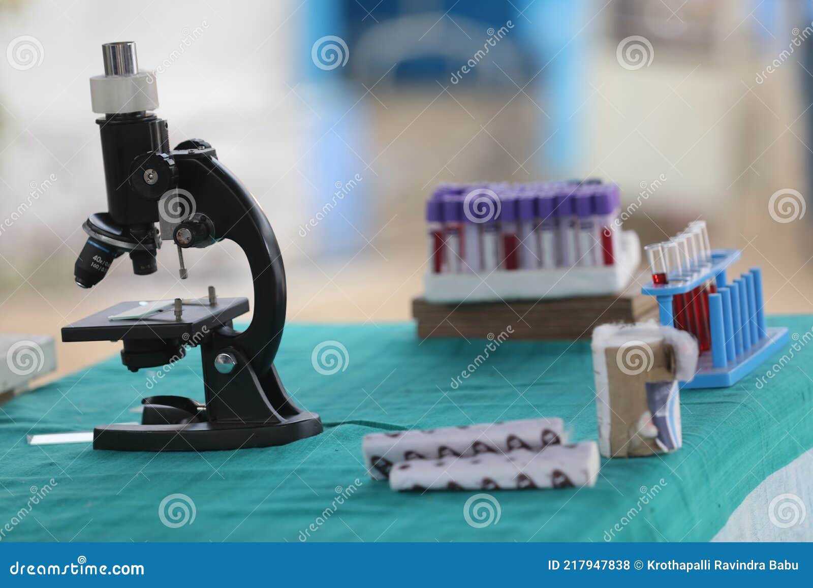 Black Microscope at Science Lab Stock Photo - Image of color, india ...