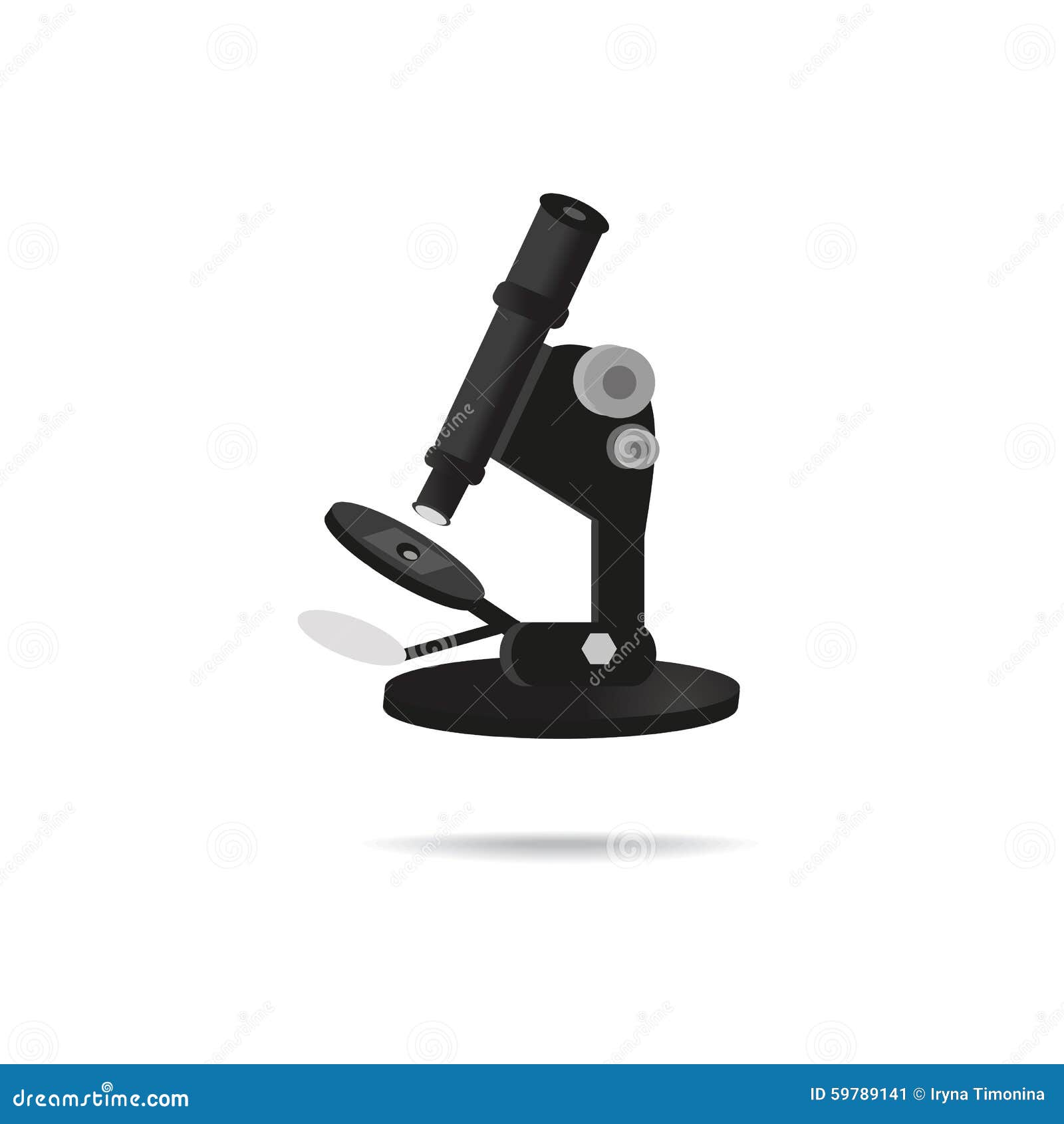 Black Microscope Icon Isolated On White Background. Chemistry ...
