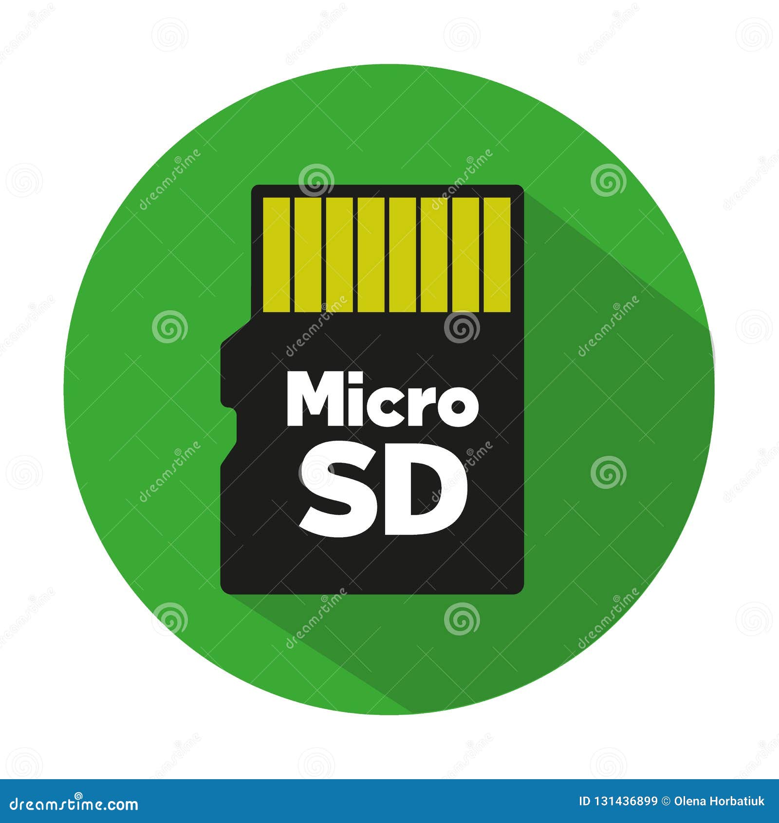 Black Microsd Card Icon with Shadow. Concept of Device, Gadget ...