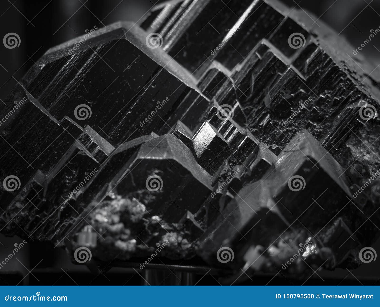 Black Mineral Quartz Texture Nature Abstract Background Stock Photo ...