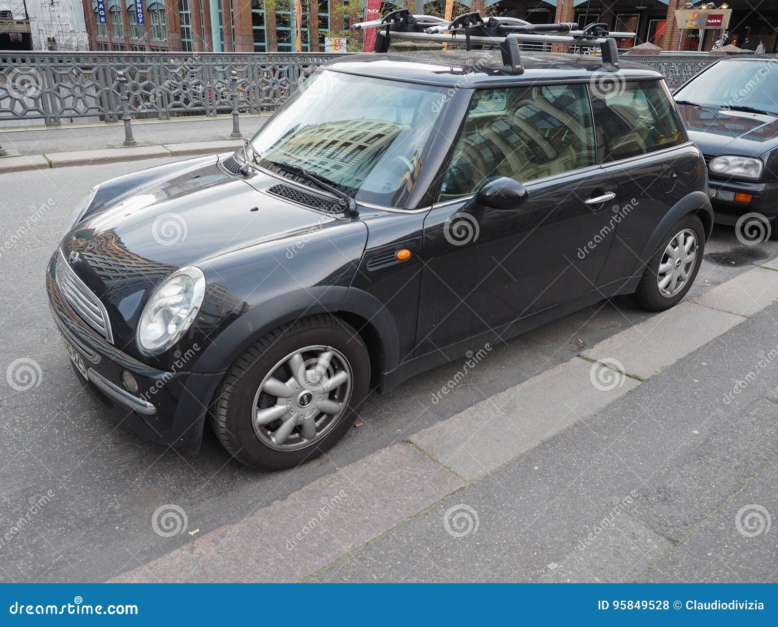 Black Mini car in Hamburg editorial stock photo. Image of hamburg ...