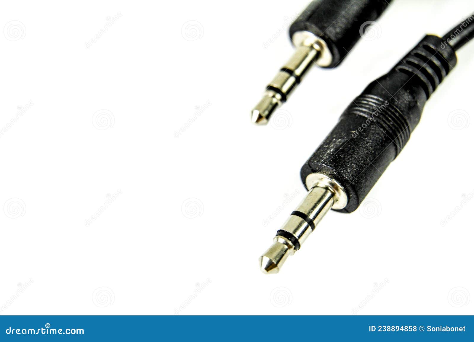 Mini Jack Connectors on White Background Stock Photo - Image of ...