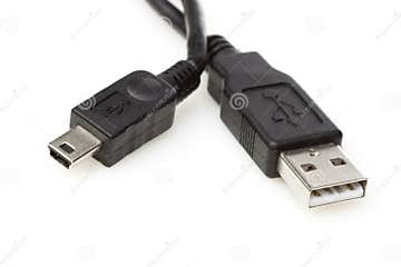 A black mini USB cable stock image. Image of communication - 20185153