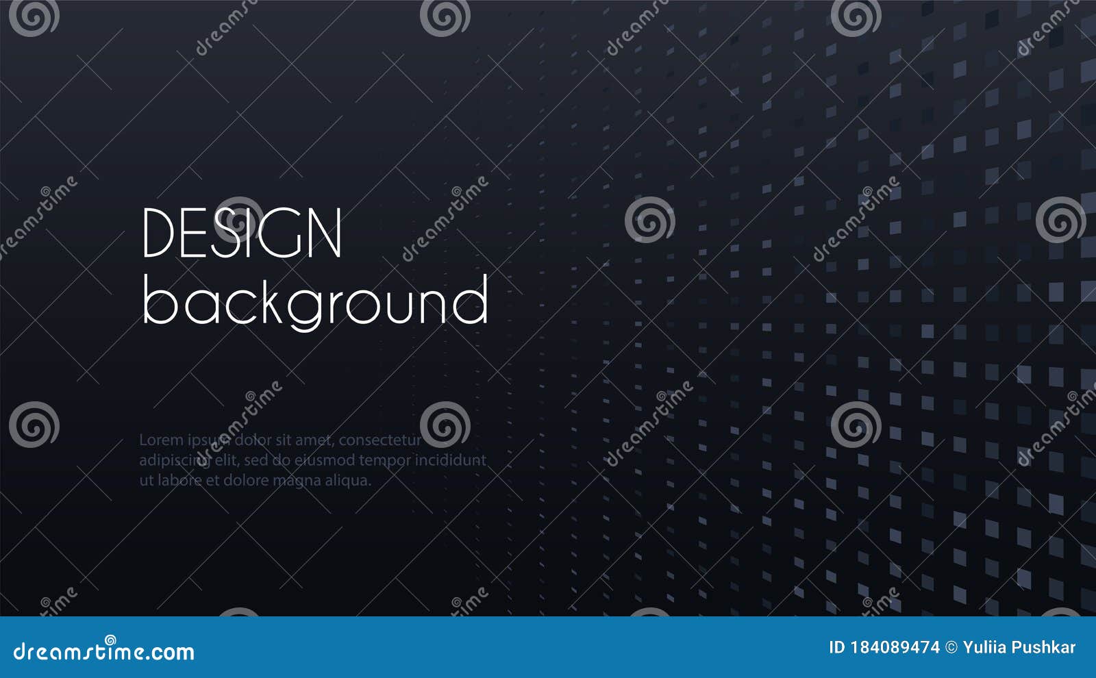 Black Minimal Abstract Background. Vector Banner Template. Dotted ...
