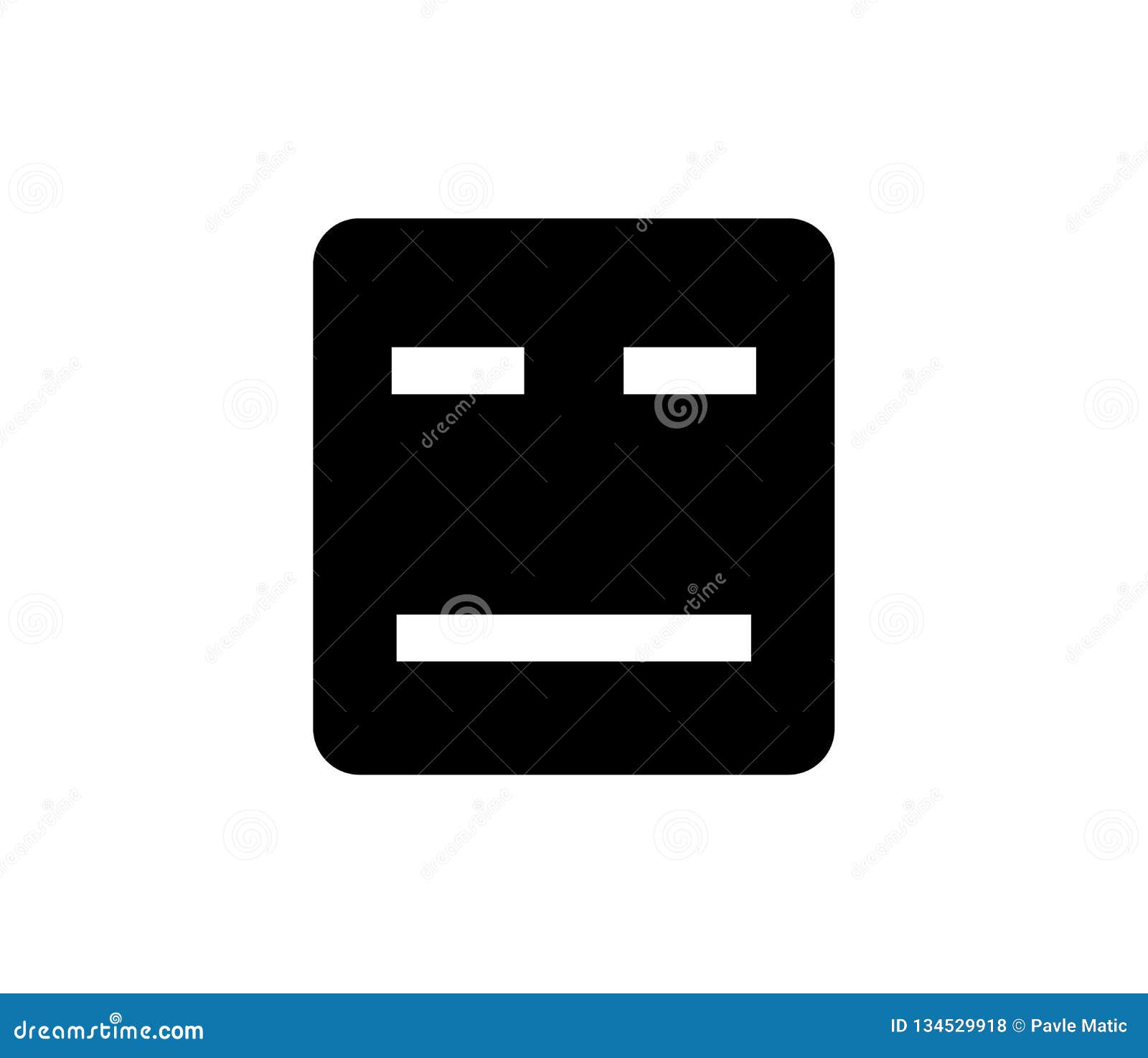 Computer Face on White Background Stock Vector - Illustration of stack ...