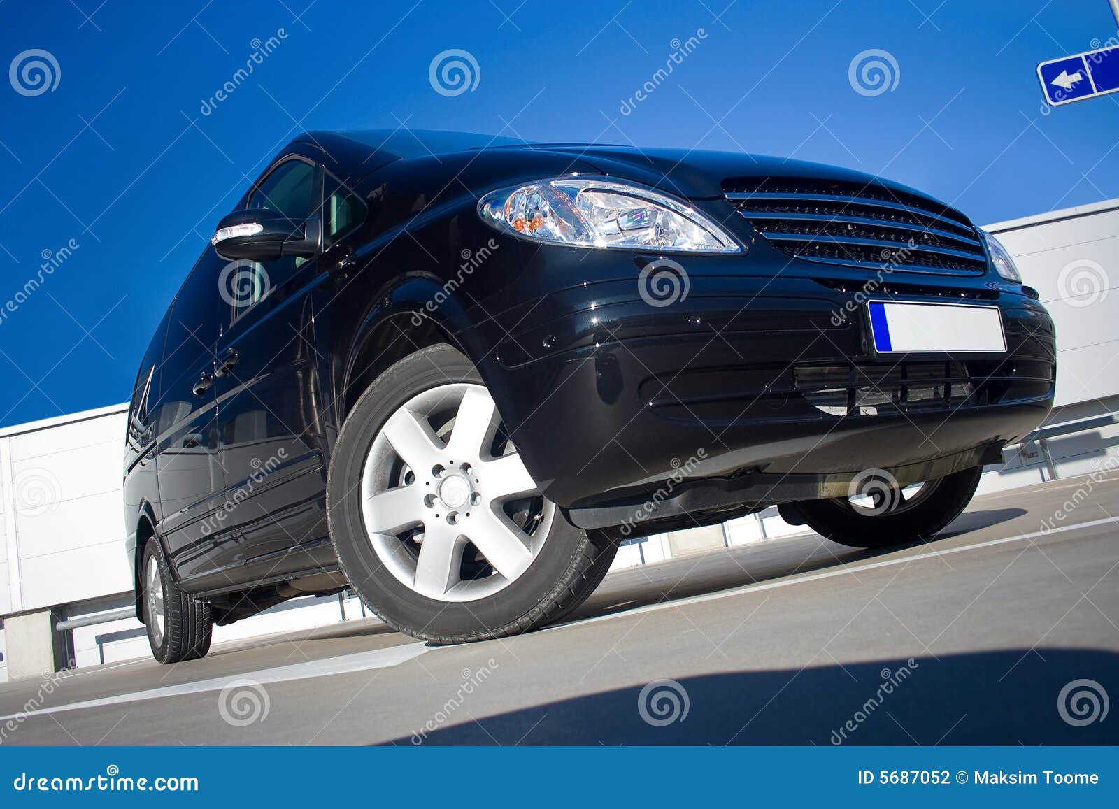 Black minivan stock photo. Image of parked, mass, cargo - 5687052