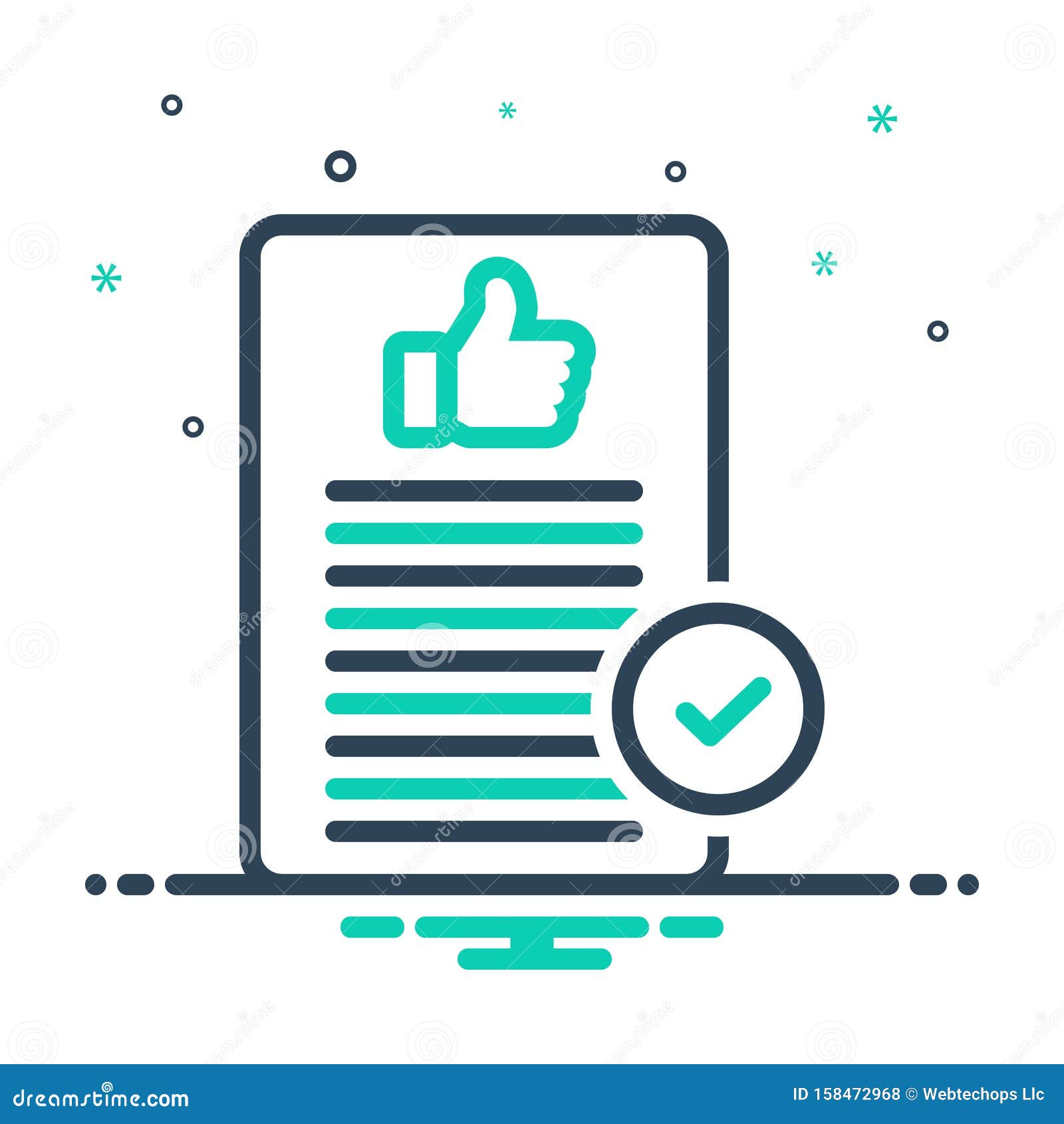 Mix Icon for Acceptable, Admissible and Agreeable Stock Vector ...