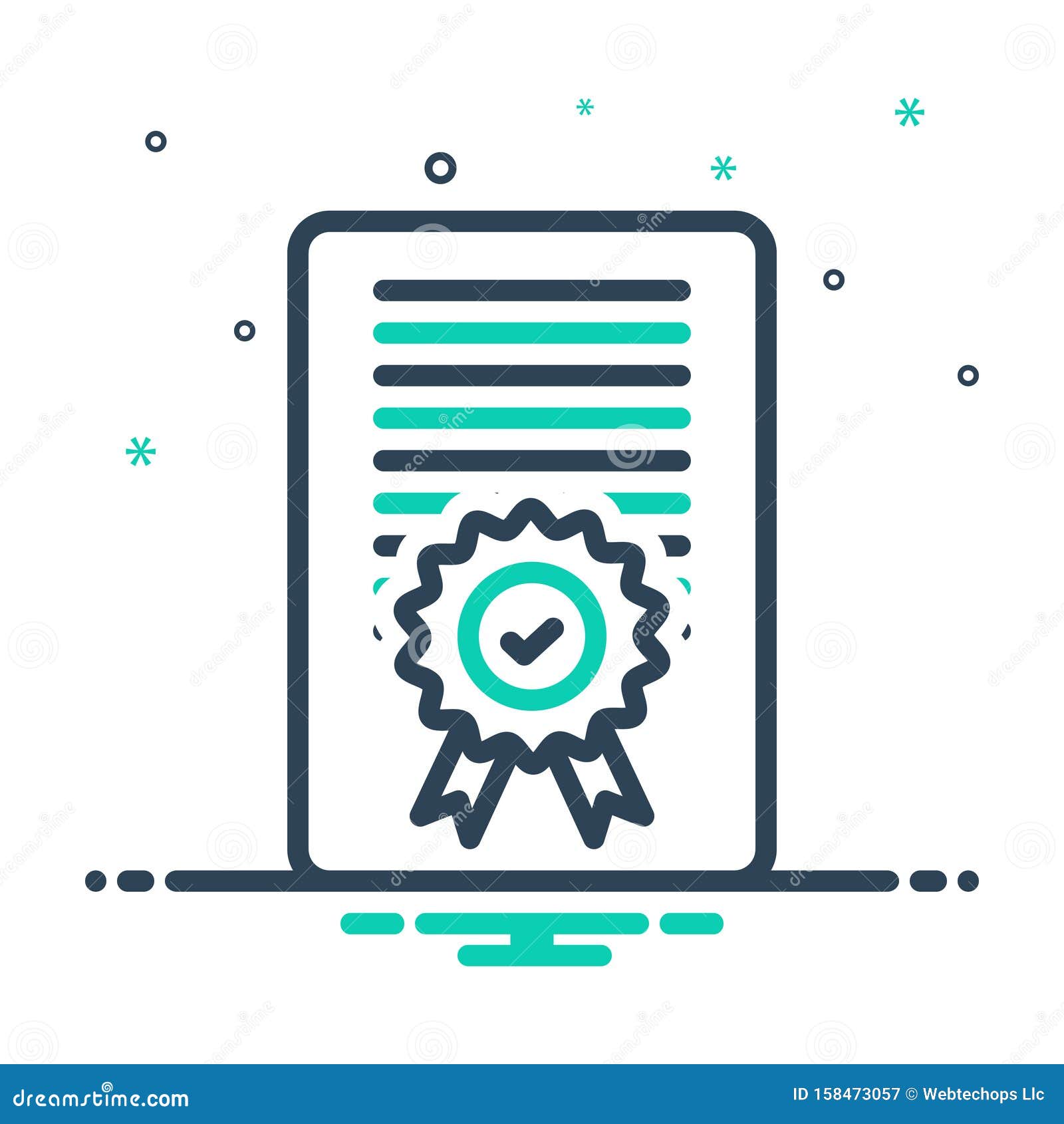 Mix Icon for Accreditation, Certificate and Diploma Stock Vector ...