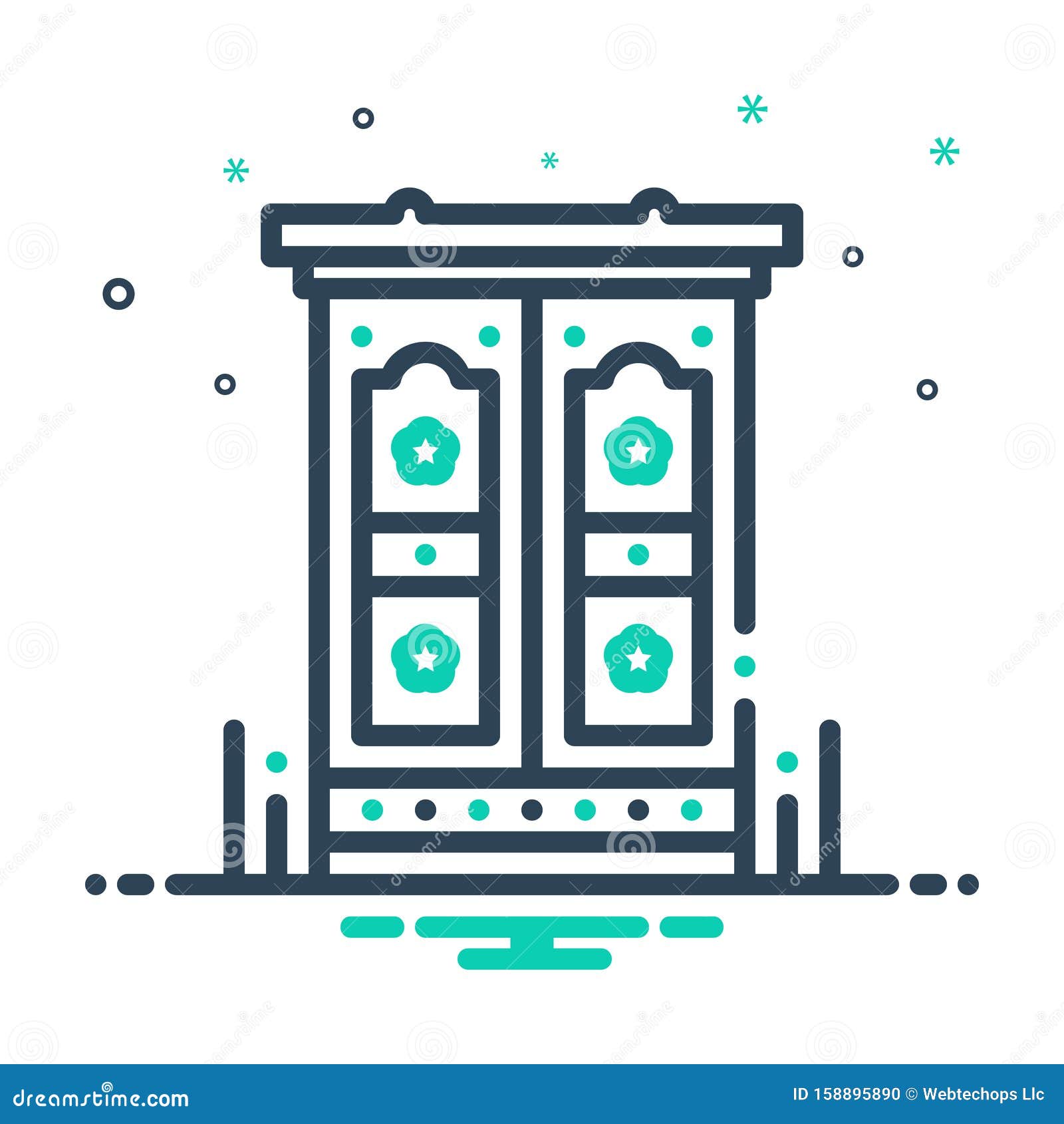 Mix Icon for Antic, Eccentic and Singular Stock Vector - Illustration ...