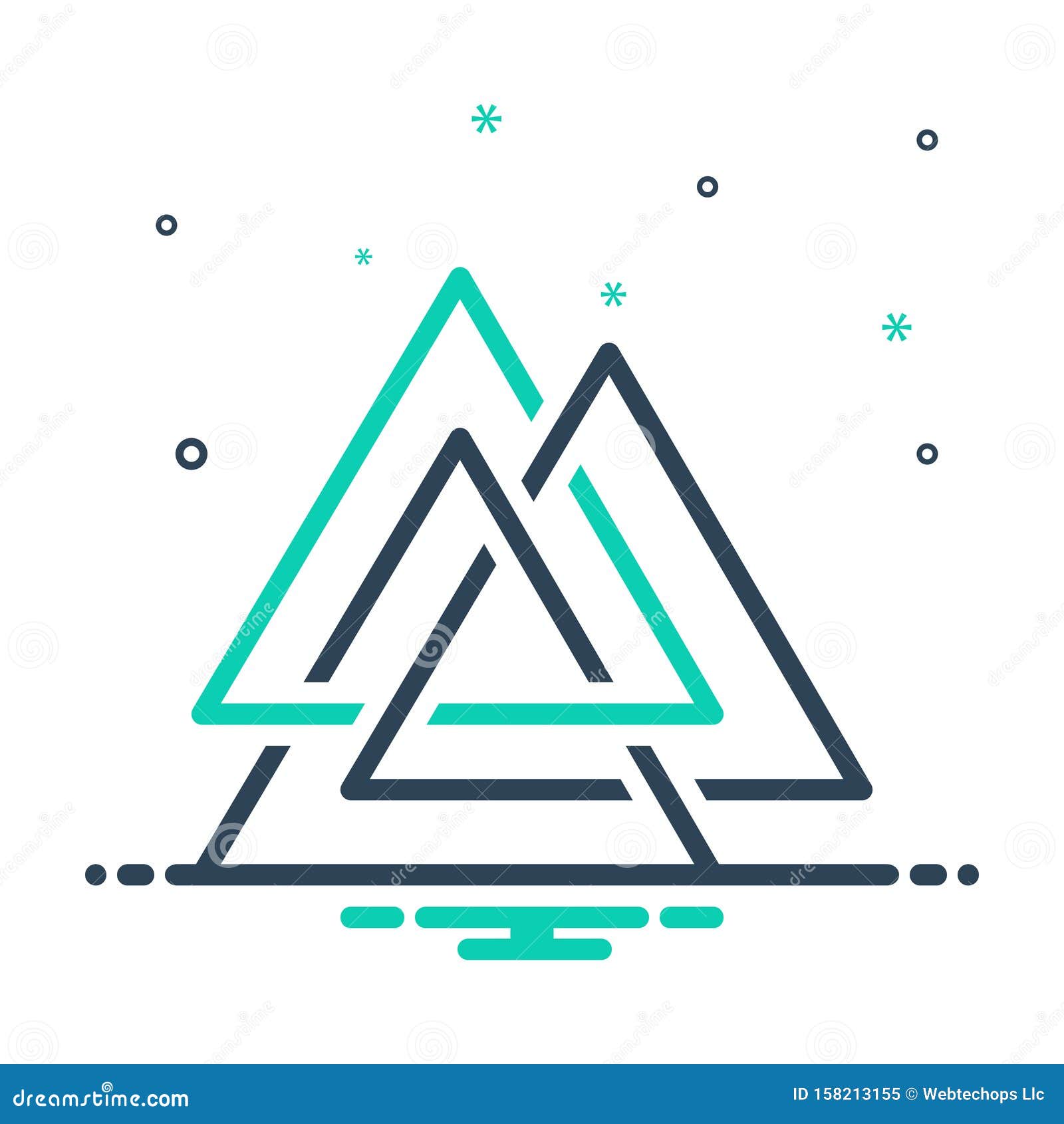 Mix Icon for Asgard, Triangle and Trinity Stock Illustration ...