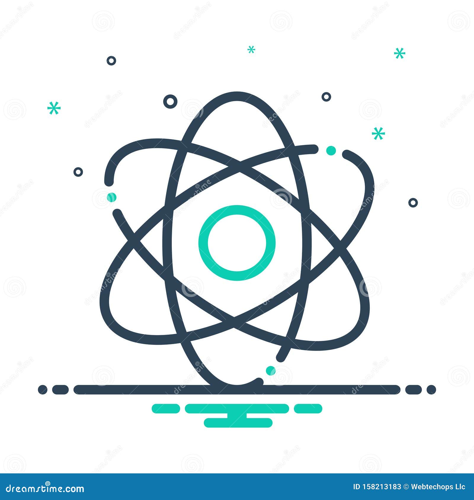 Mix Icon for Atomizing, Molecules and Quantum Stock Vector ...