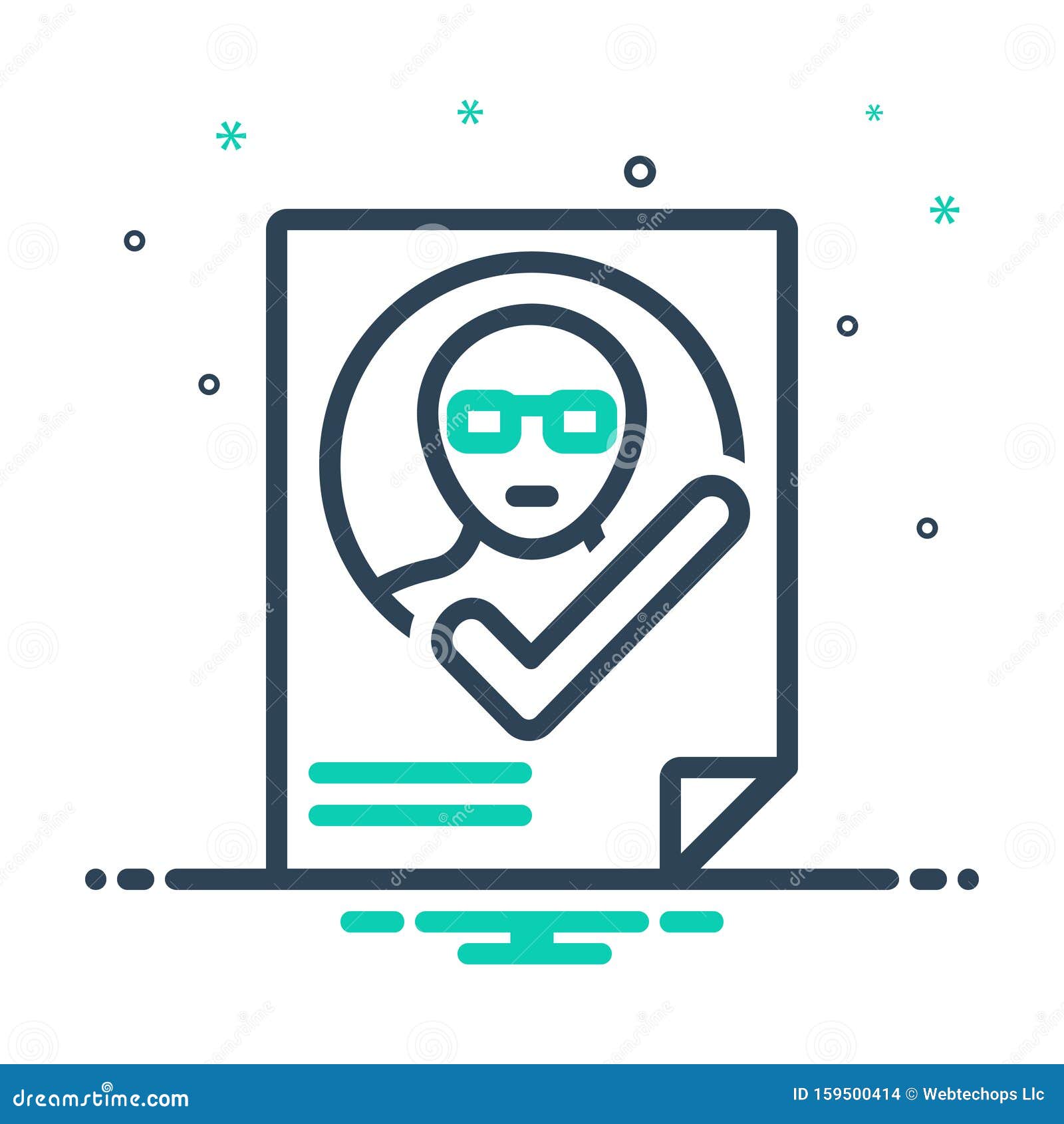 Mix Icon for Attendance, Presence and Impendence Stock Vector ...