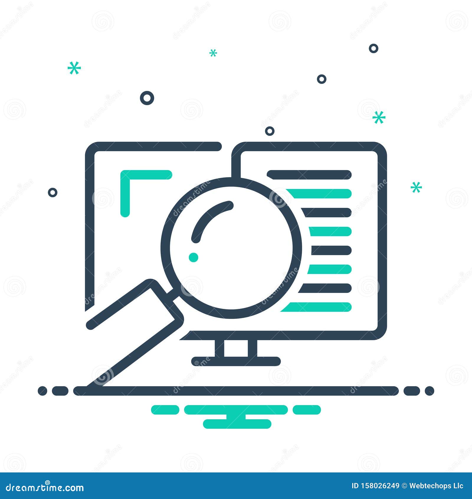 Black Mix Icon for Auditing, Auditor and Search Stock Vector ...