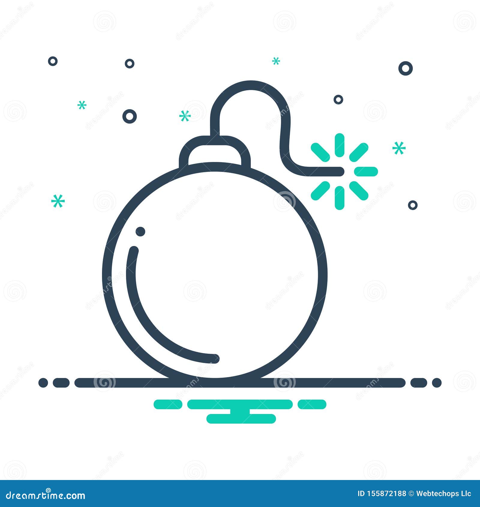 Black Mix Icon for Bomb, Weapon and Explosive Stock Vector ...