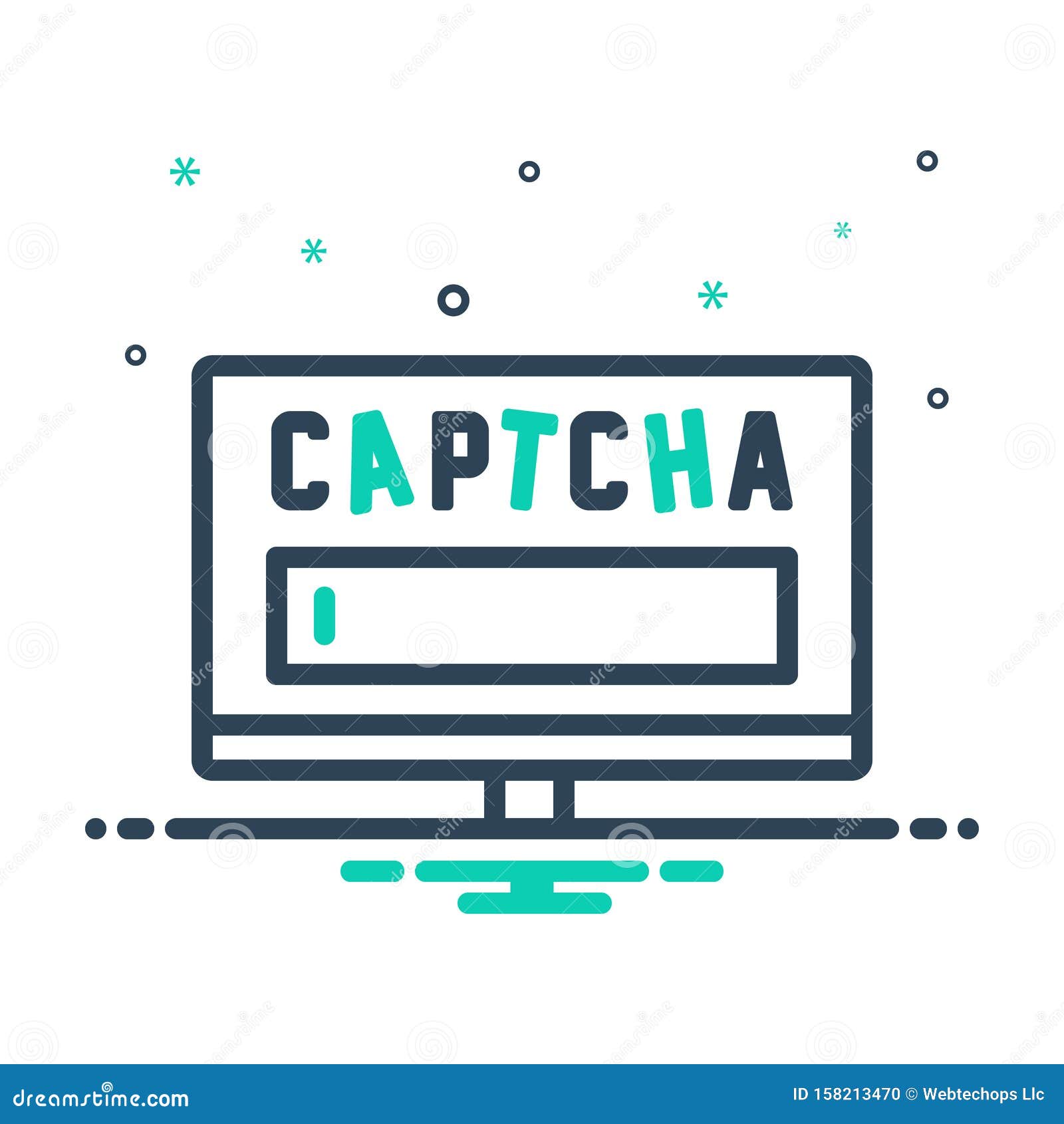 Mix Icon for Captcha, Technology and System Stock Vector - Illustration ...
