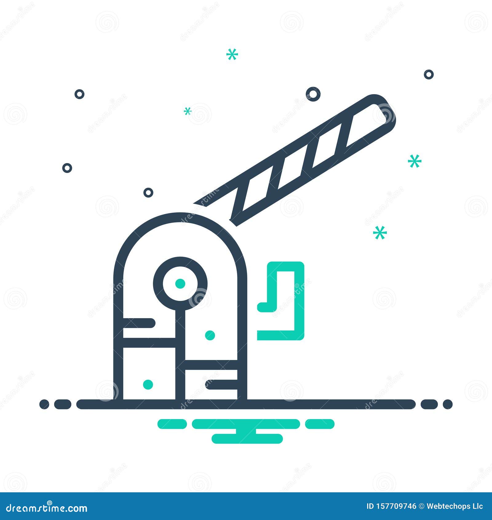 Black Mix Icon for Cone, Taper and Traffic Stock Illustration ...