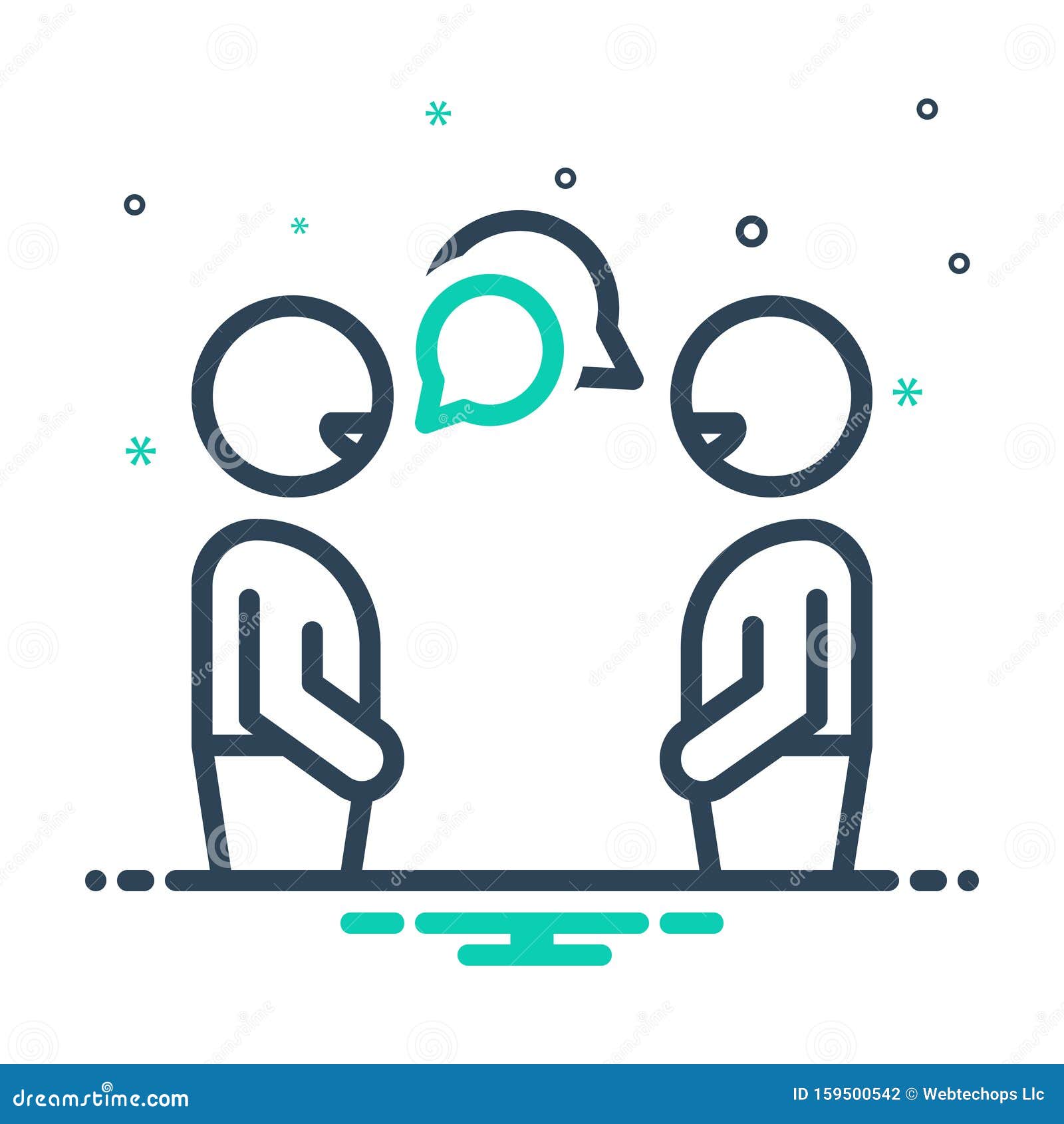 Mix Icon for Conversation, Chitchat and Gossip Stock Vector ...