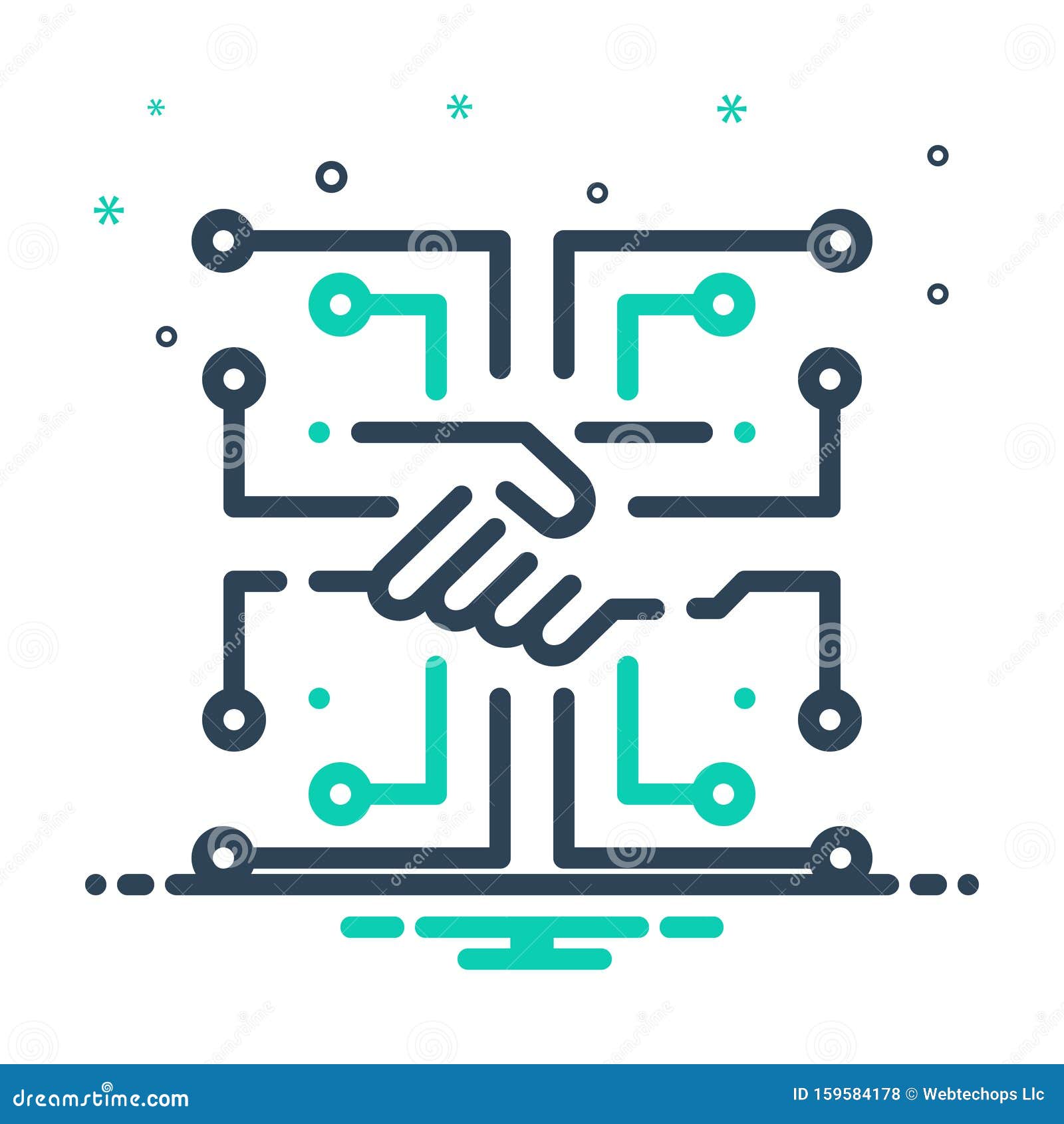 Mix Icon for Digitalized, Digitized and Technology Stock Illustration ...