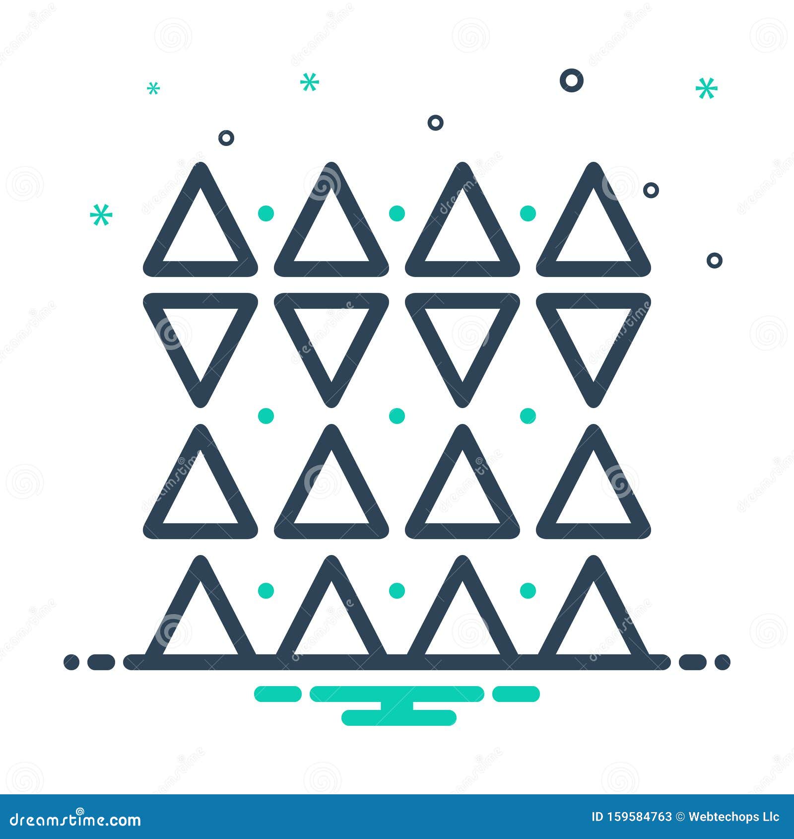 Mix Icon for Discrepancies, Shape and Triangle Stock Vector ...