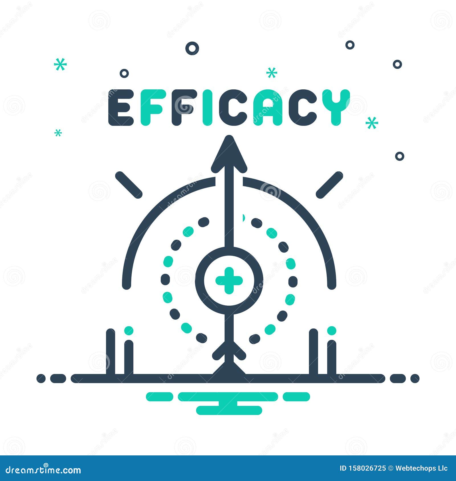 Black Mix Icon for Efficacy, Impact and Influence Stock Vector ...