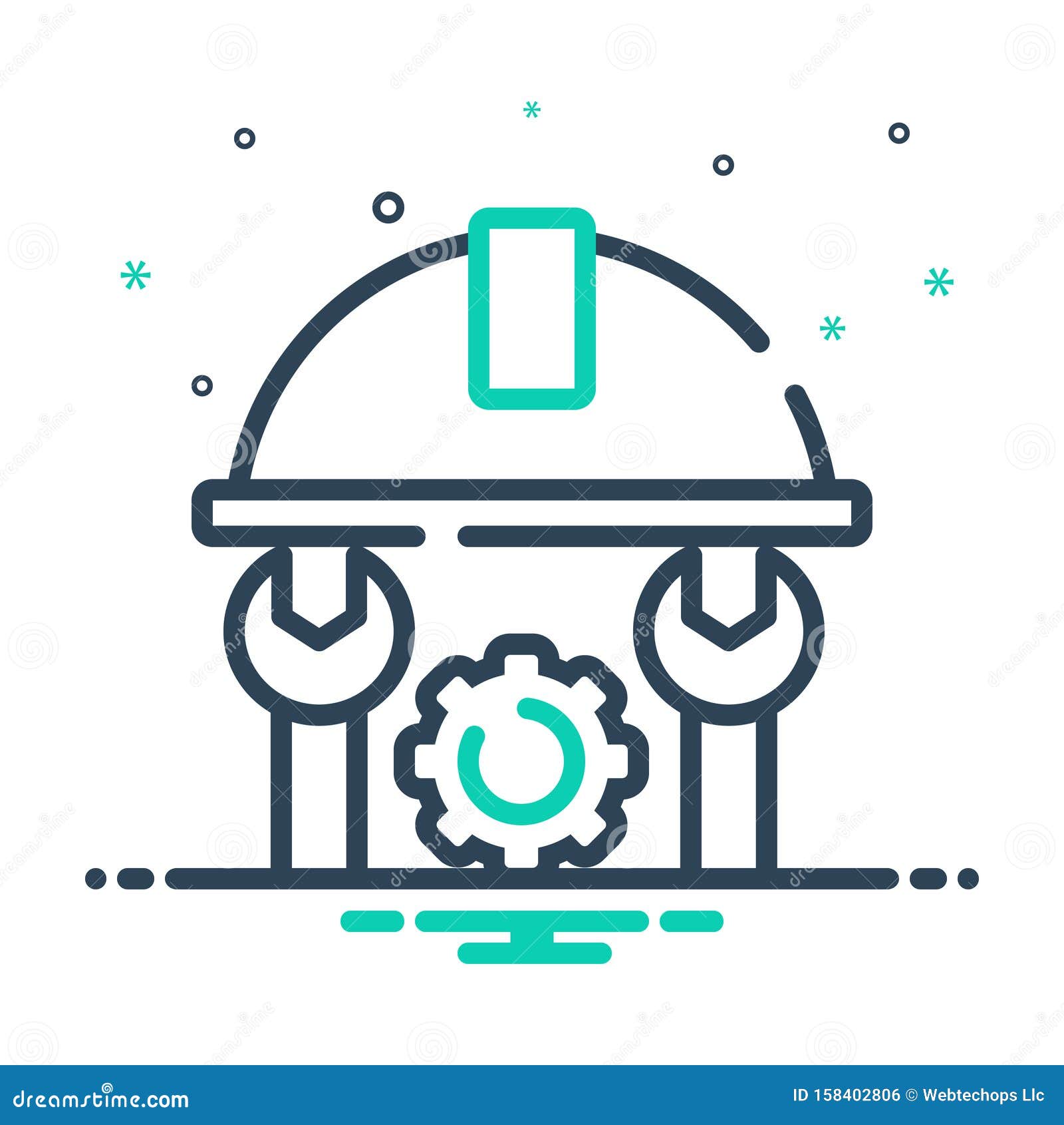 Mix Icon for Engineer, Tool and Machinist Stock Vector - Illustration ...
