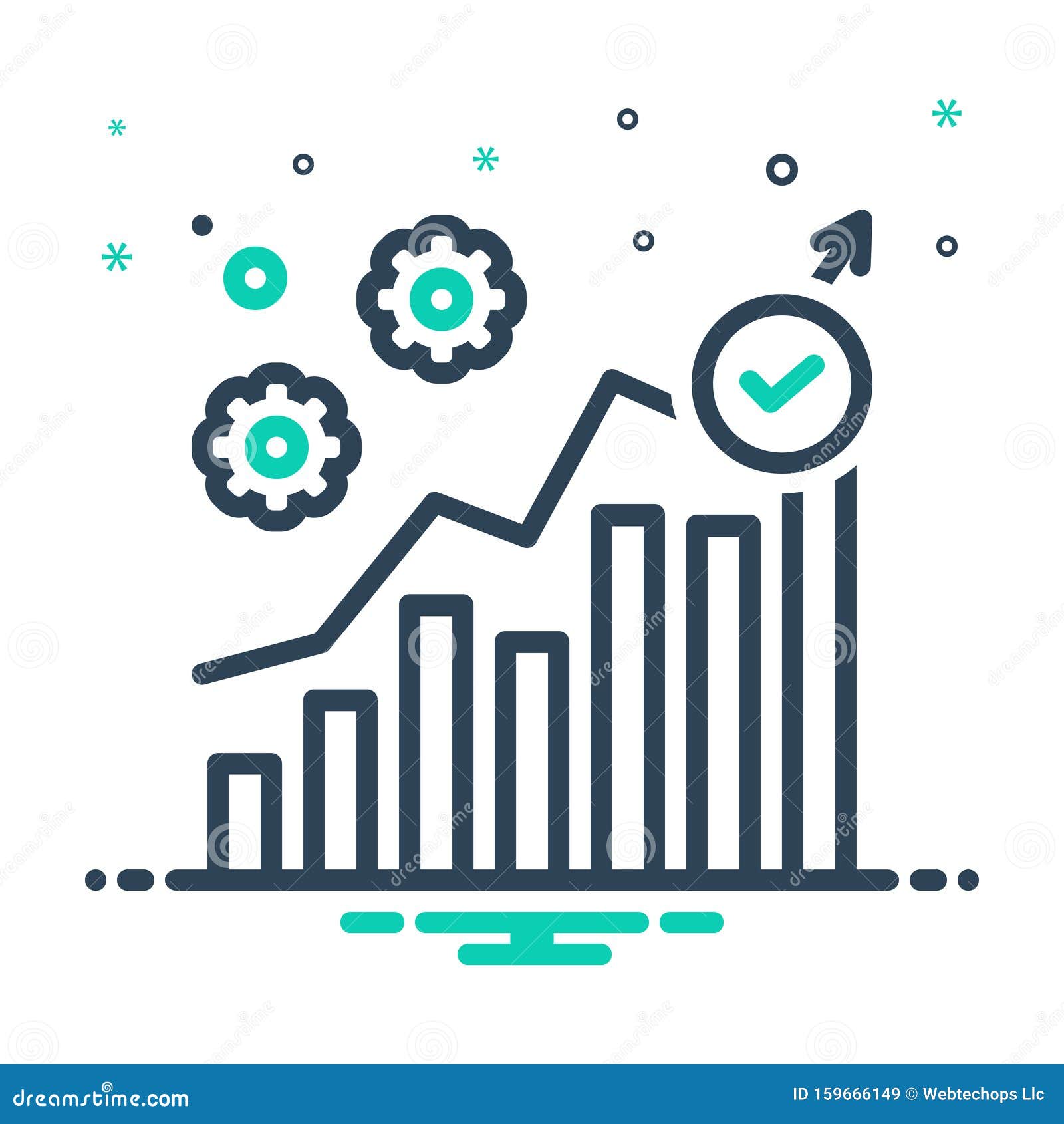 Mix Icon for Executing, Management and Trade Stock Illustration ...