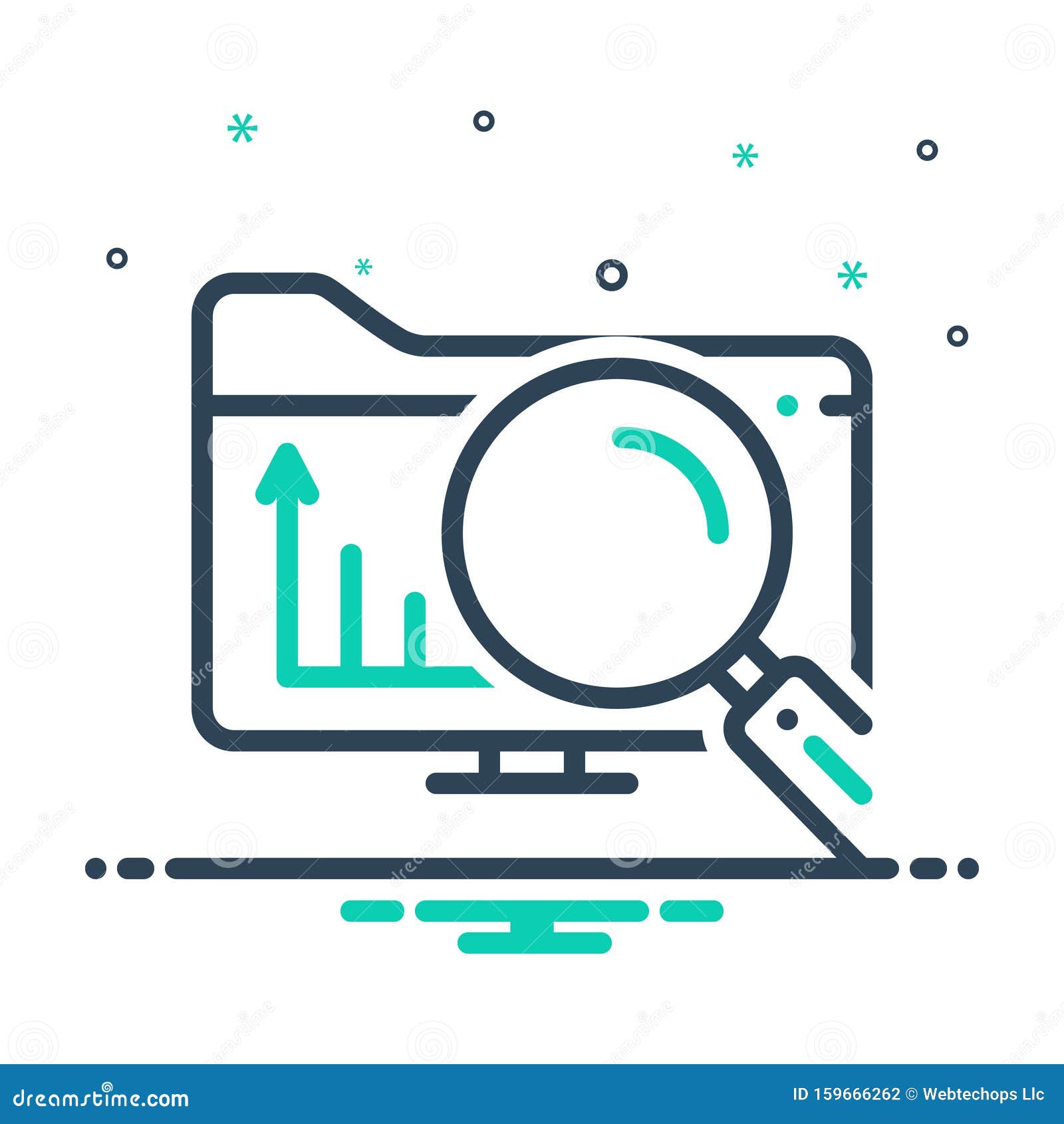 Mix Icon for Exploratory, Explorative and Research Stock Vector ...