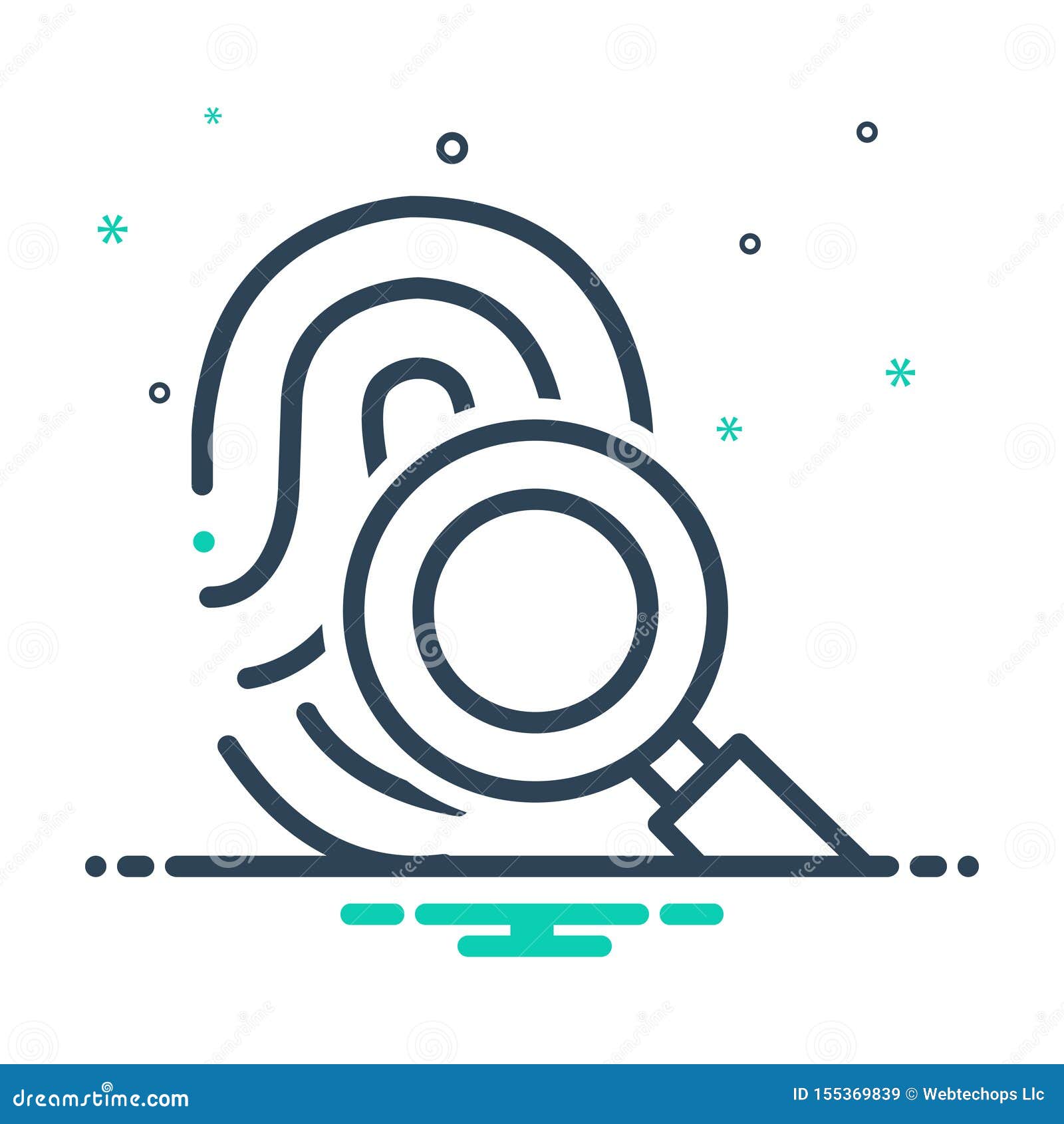 Mix Icon for Fingerprint Scan, Verification and Identification Stock ...