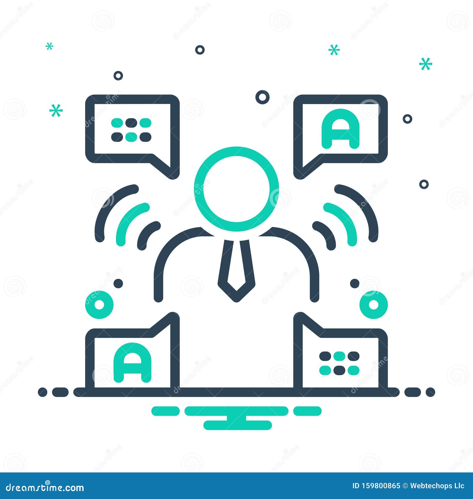 Mix Icon for Fluent, Dragoman and Foreign Stock Vector - Illustration ...