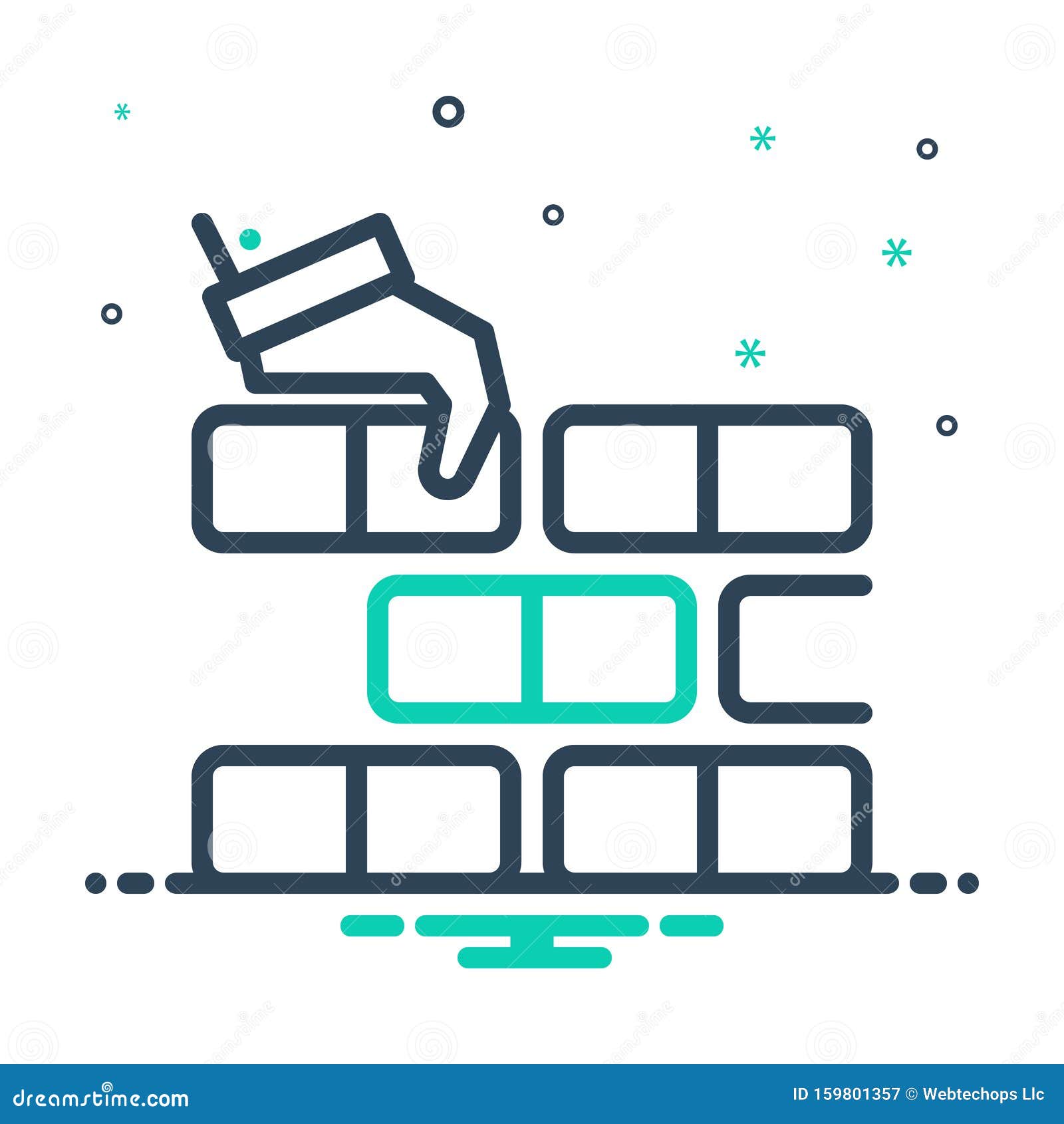 Mix Icon for Foundational, Building and Construction Stock Vector ...