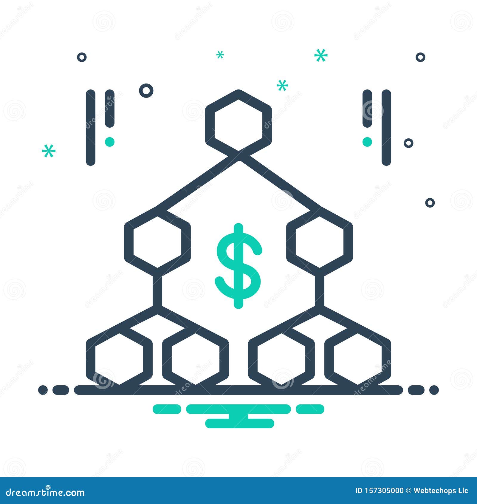 Black Mix Icon for Hierarchy, Sequence and Organisation Stock ...