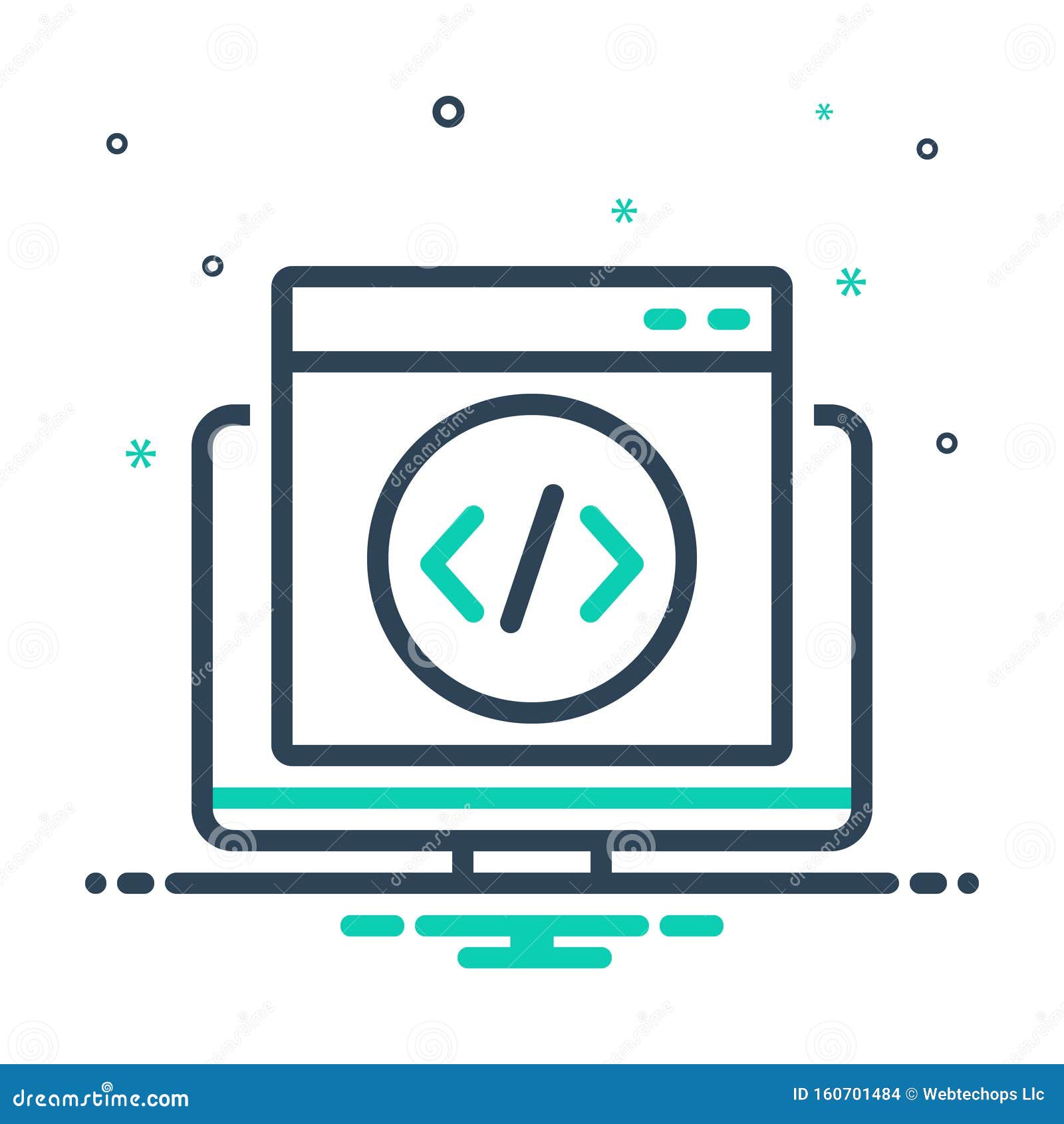 Mix Icon for Html, Coding and Software Stock Vector - Illustration of ...