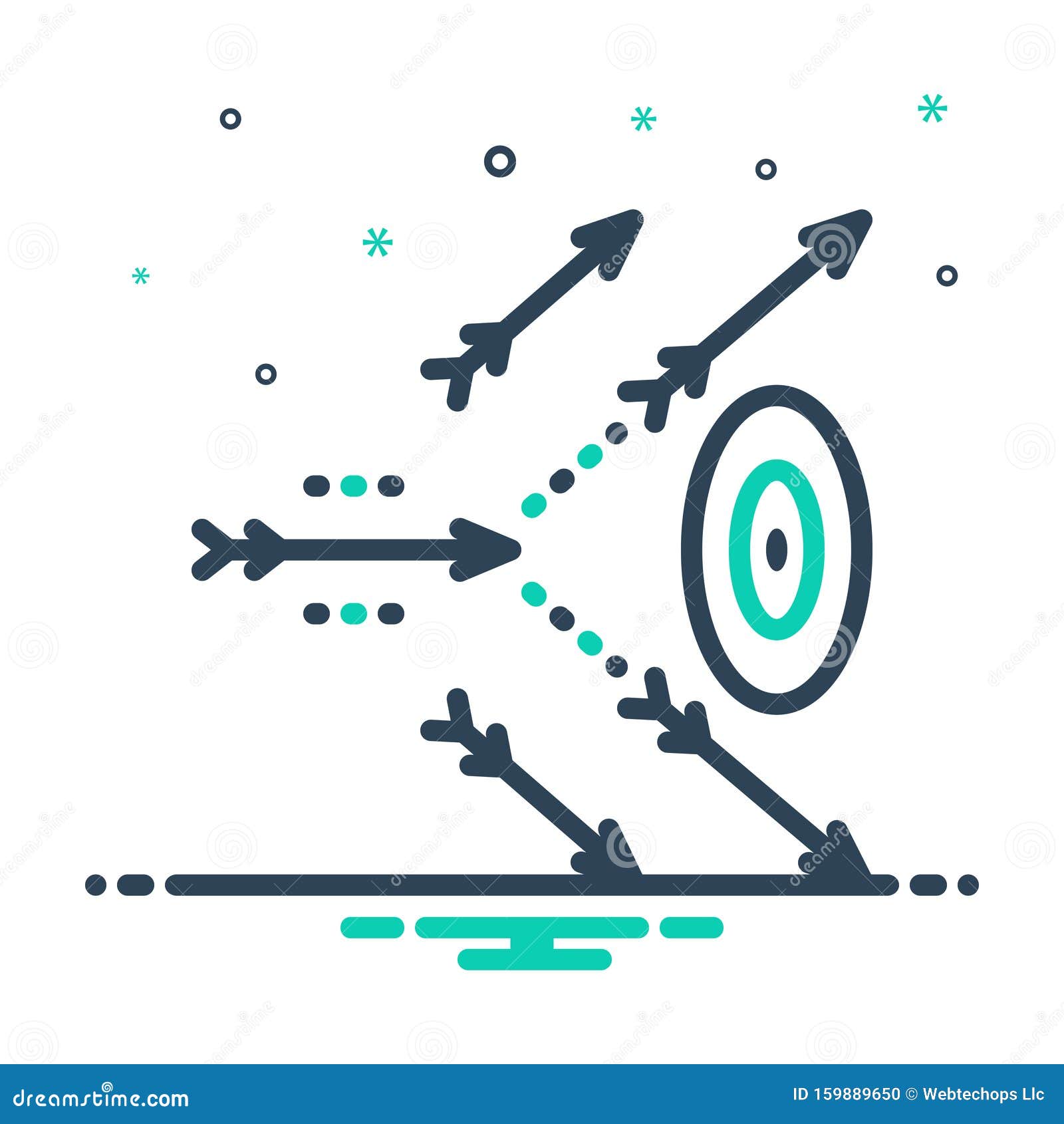 Mix Icon for Inaccurate, Missing and Hitting Stock Vector ...