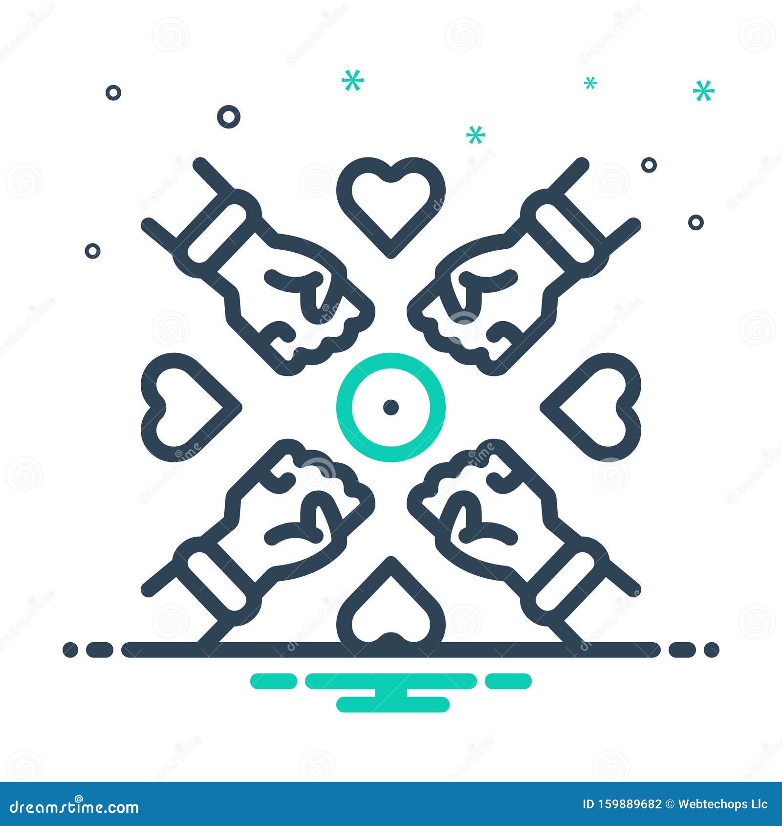 Mix Icon for Inclusion, Tolerance and Supportive Stock Vector ...