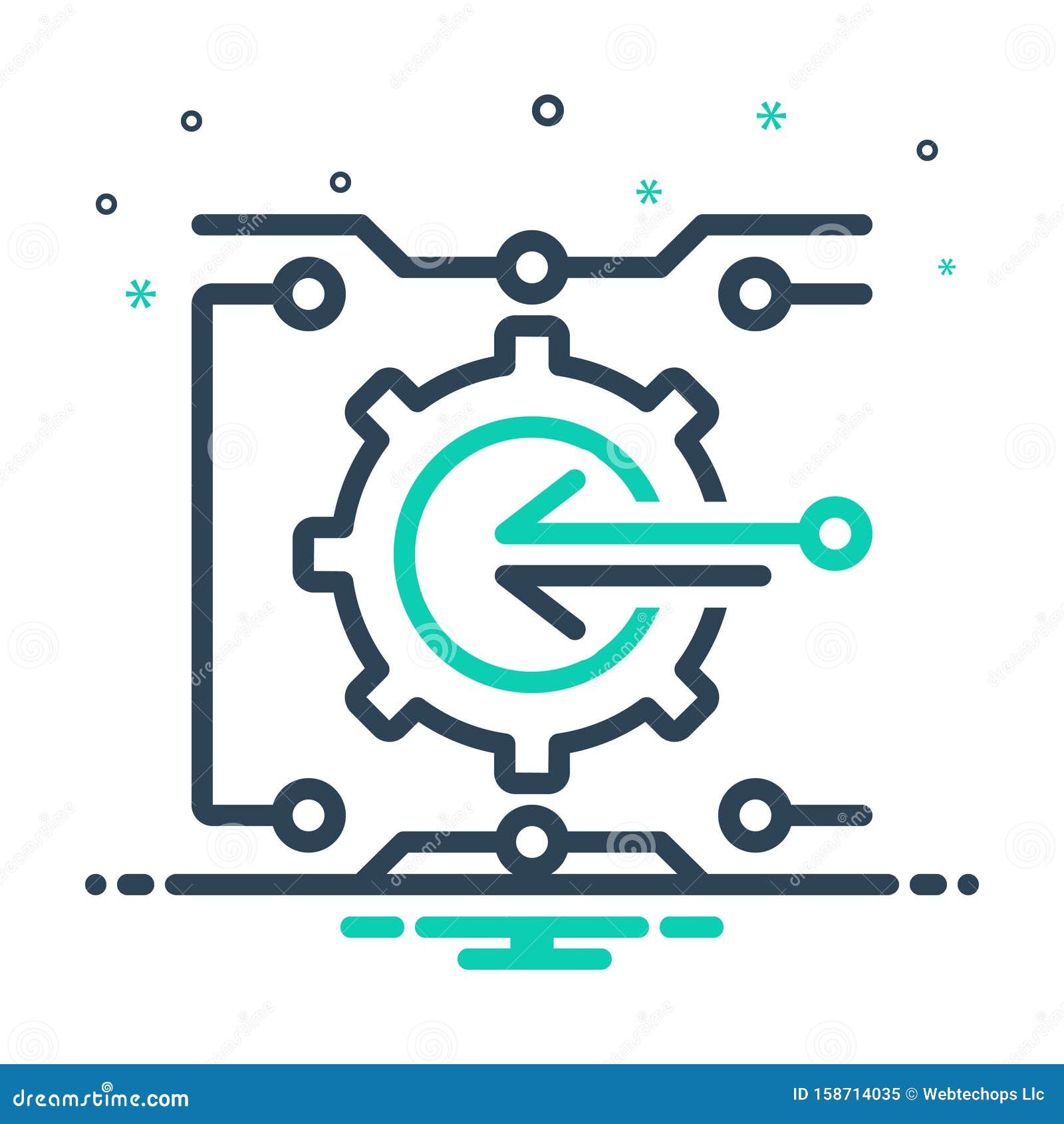 Mix Icon for Integration, Unification and Technology Stock Vector ...