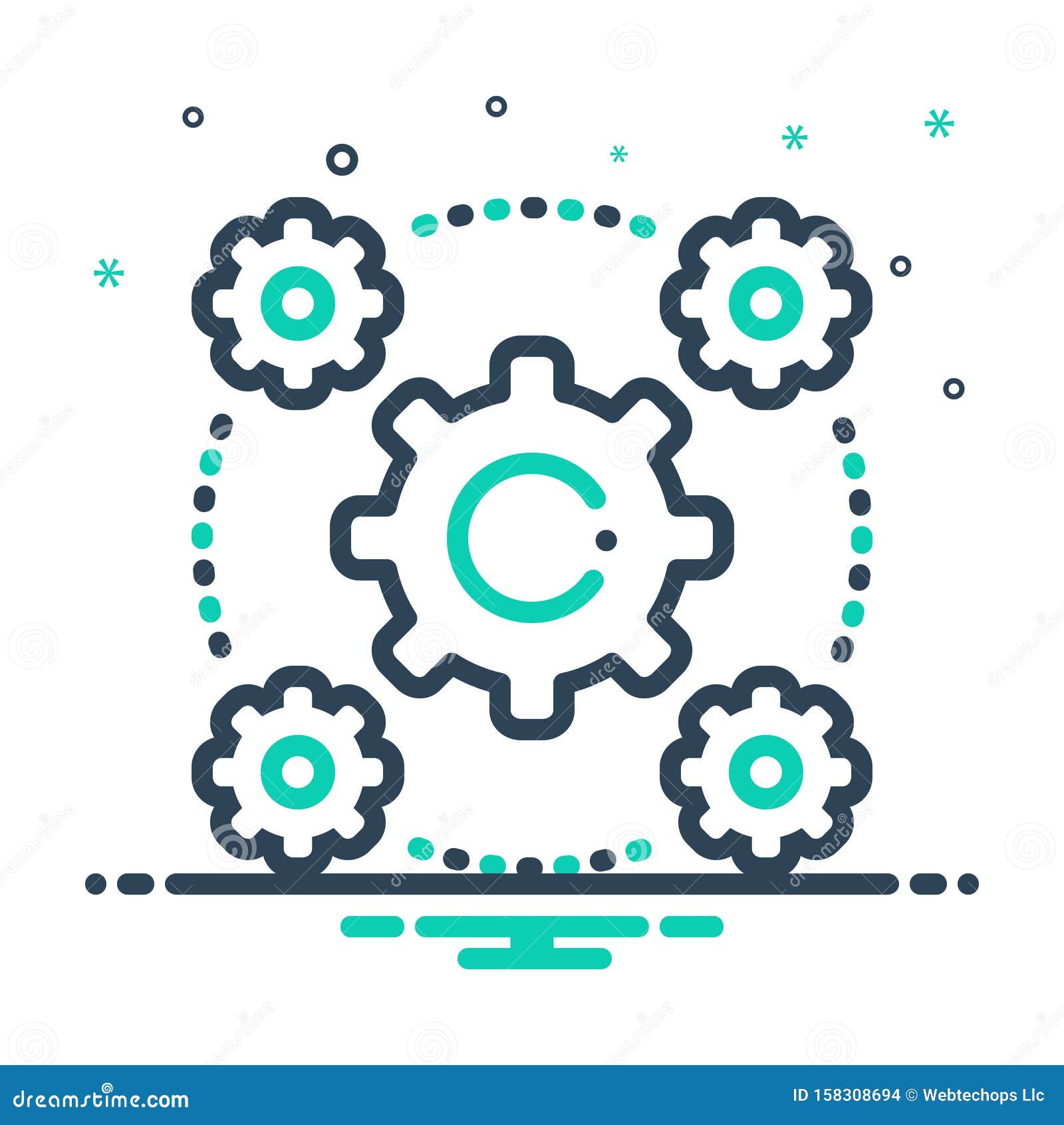 Mix Icon for Interoperability, Spacing and Odds Stock Vector ...