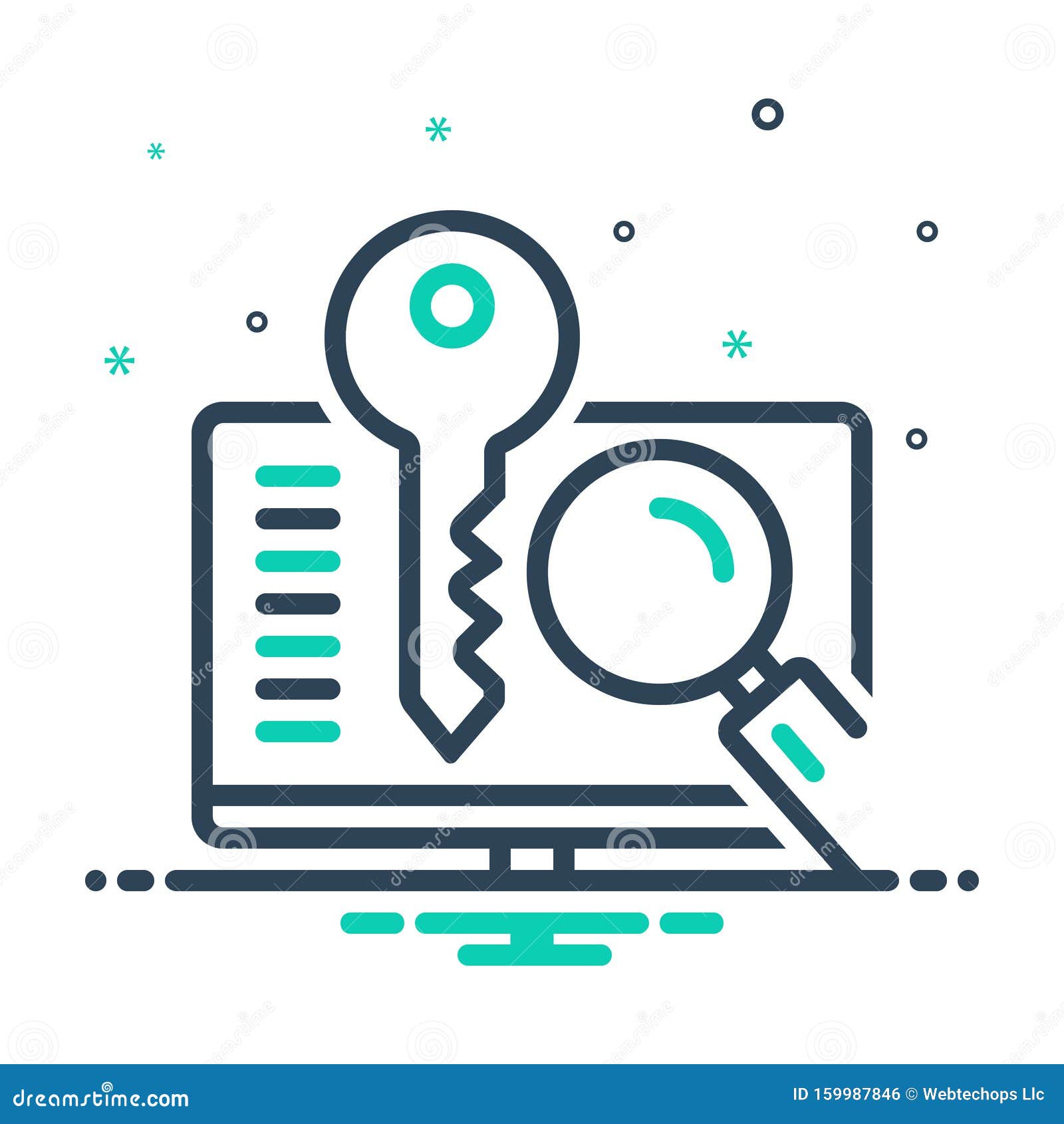 Mix Icon for Keylogger, Code and Technology Stock Illustration ...