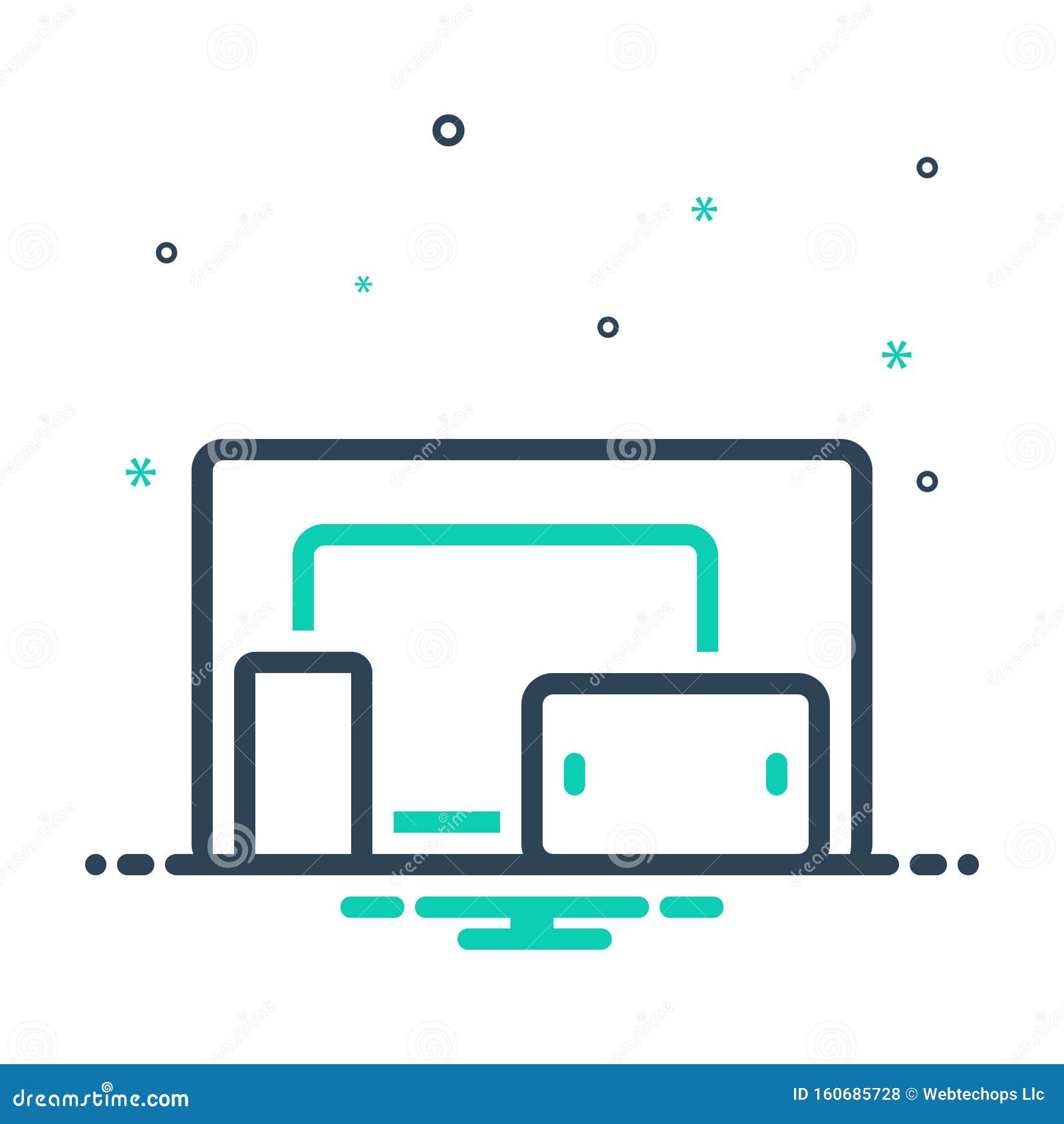 Mix Icon for Multiplatform, Devices and Electronic Stock Illustration ...