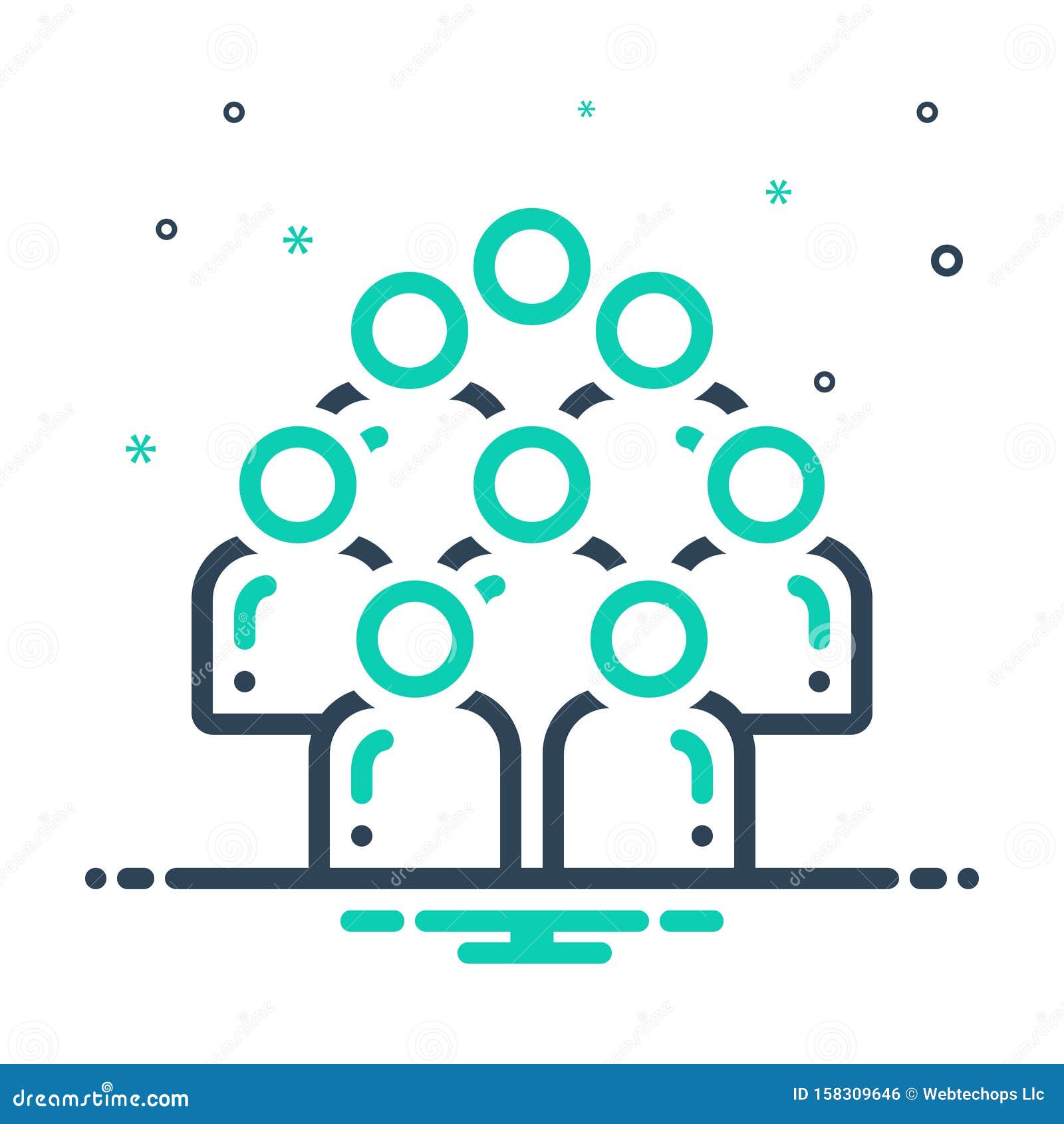Mix Icon for Multitude, Crowd and Mob Stock Vector - Illustration of ...
