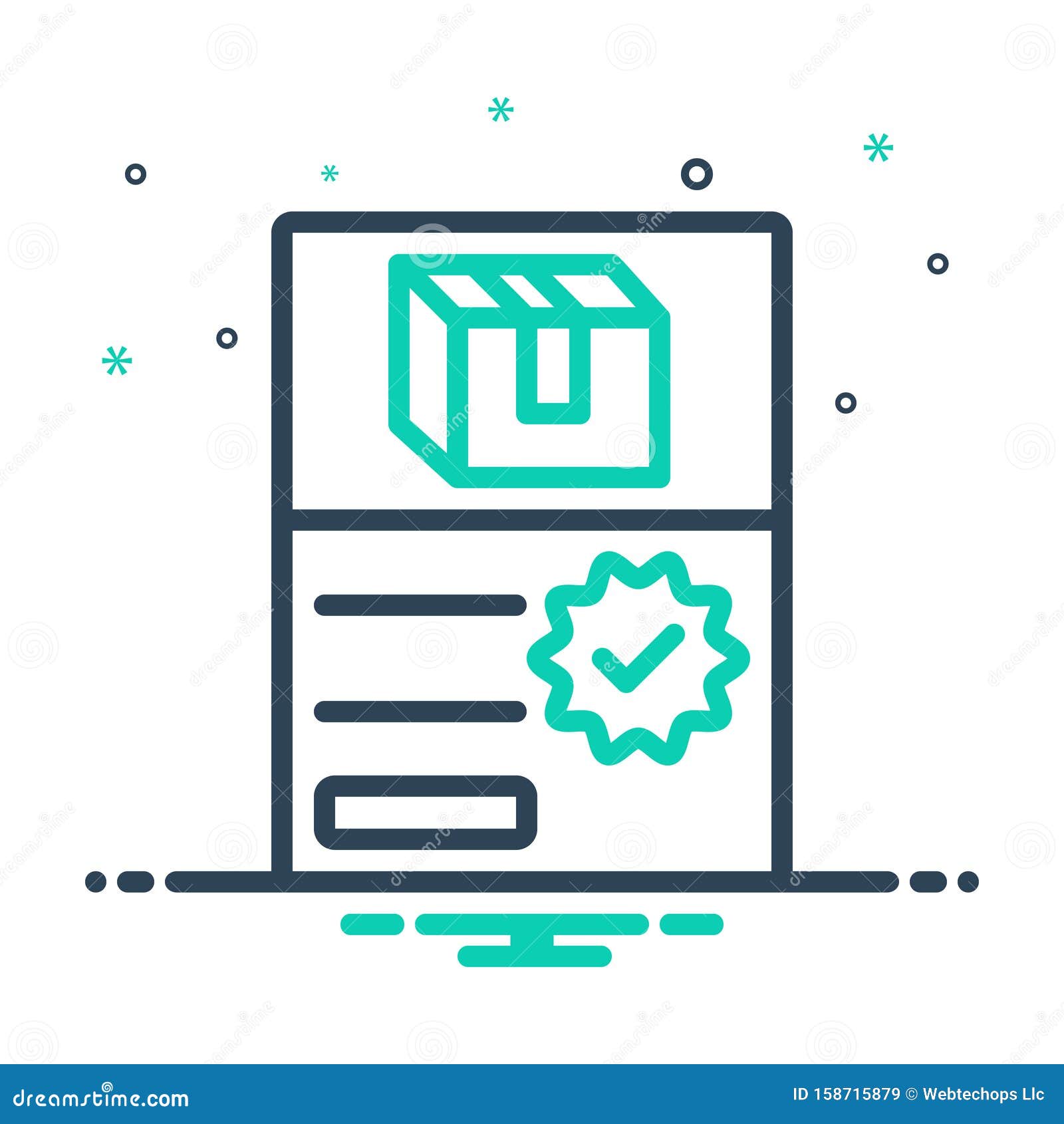 Mix Icon for Order, Parcel and Package Stock Vector - Illustration of ...