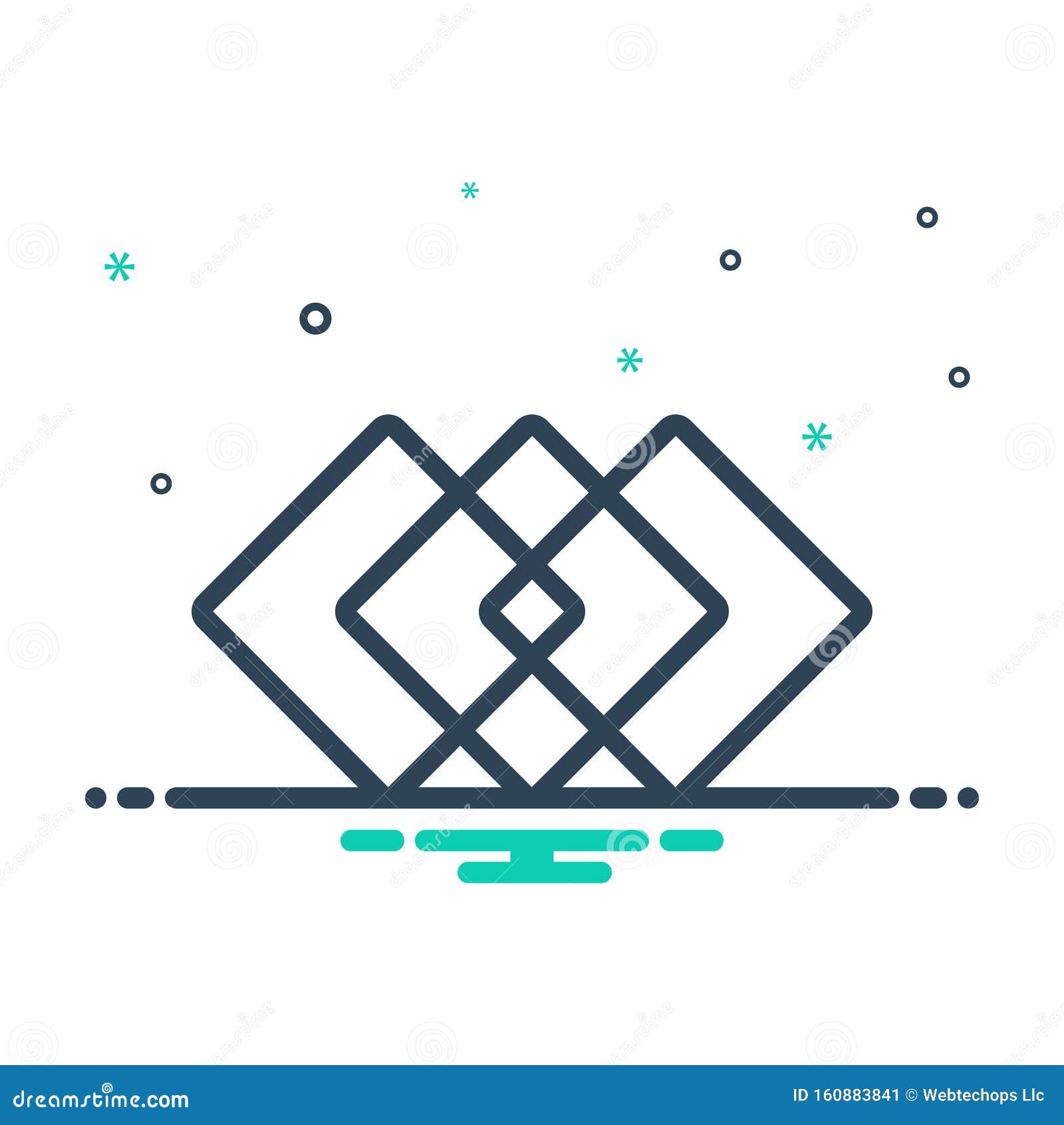 Mix Icon for Overprint, Modularize and Modular Stock Vector ...