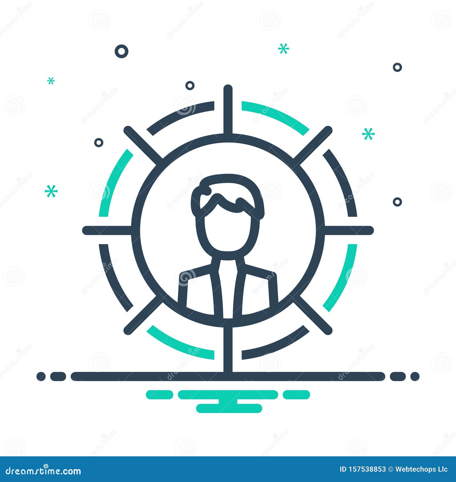 Black Mix Icon for Personal Development, Evolution and Growth Stock ...