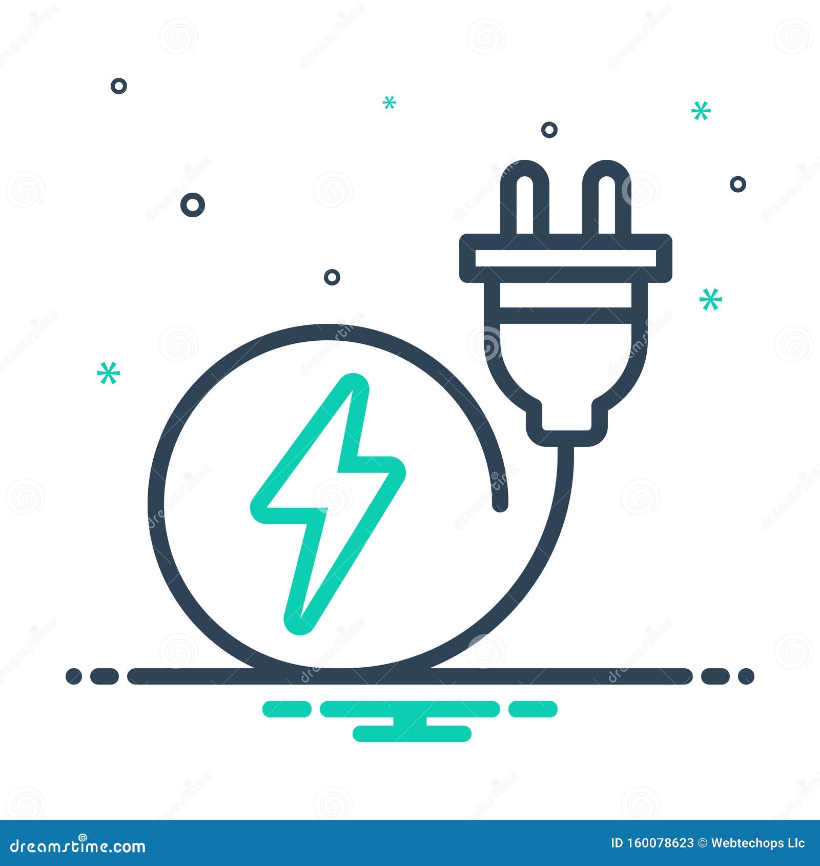 Mix Icon for Plug, Switch Plug and Electric Stock Vector - Illustration ...