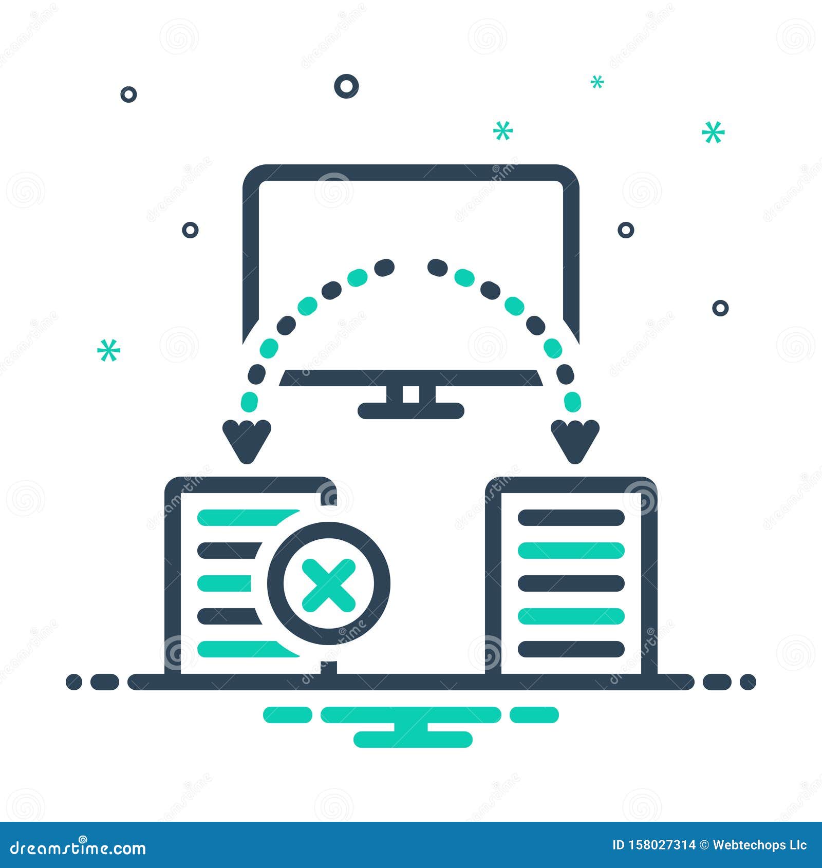 Black Mix Icon for Reassign, Transition and Treatment Stock Vector ...