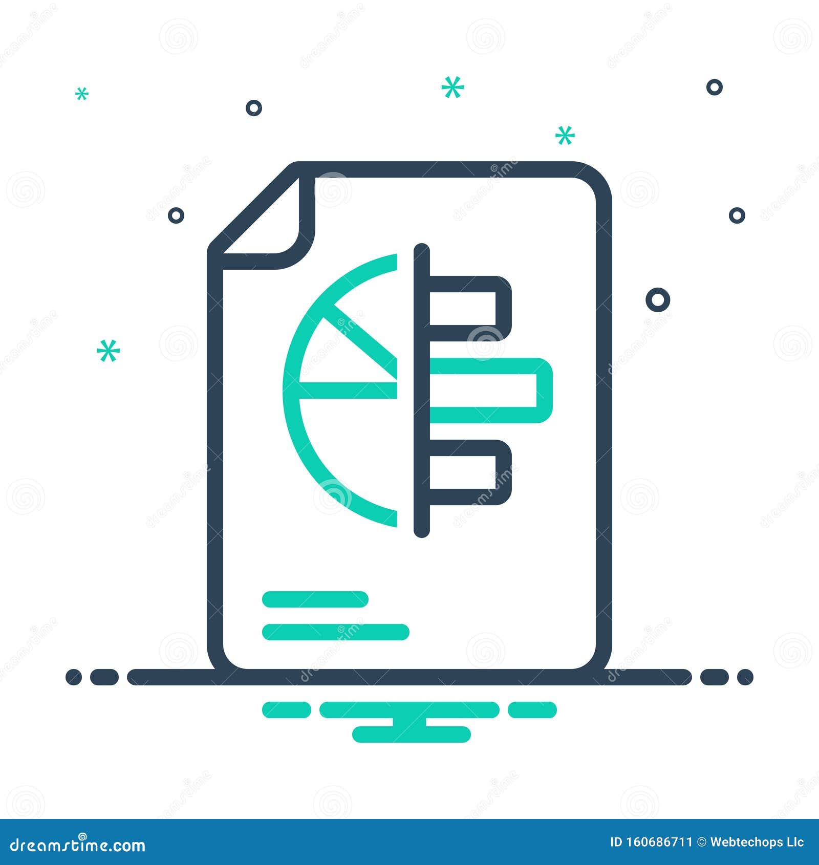 Mix Icon for Reports, Statistics and Marketing Stock Vector ...